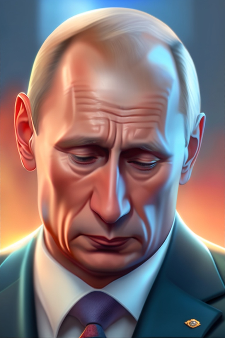 Lexica - The crying Russian President Vladimir Putin, wiping sweat with ...