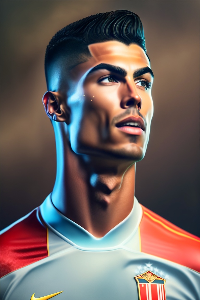 Lexica - An image of christiano ronaldo, his face should be clear
