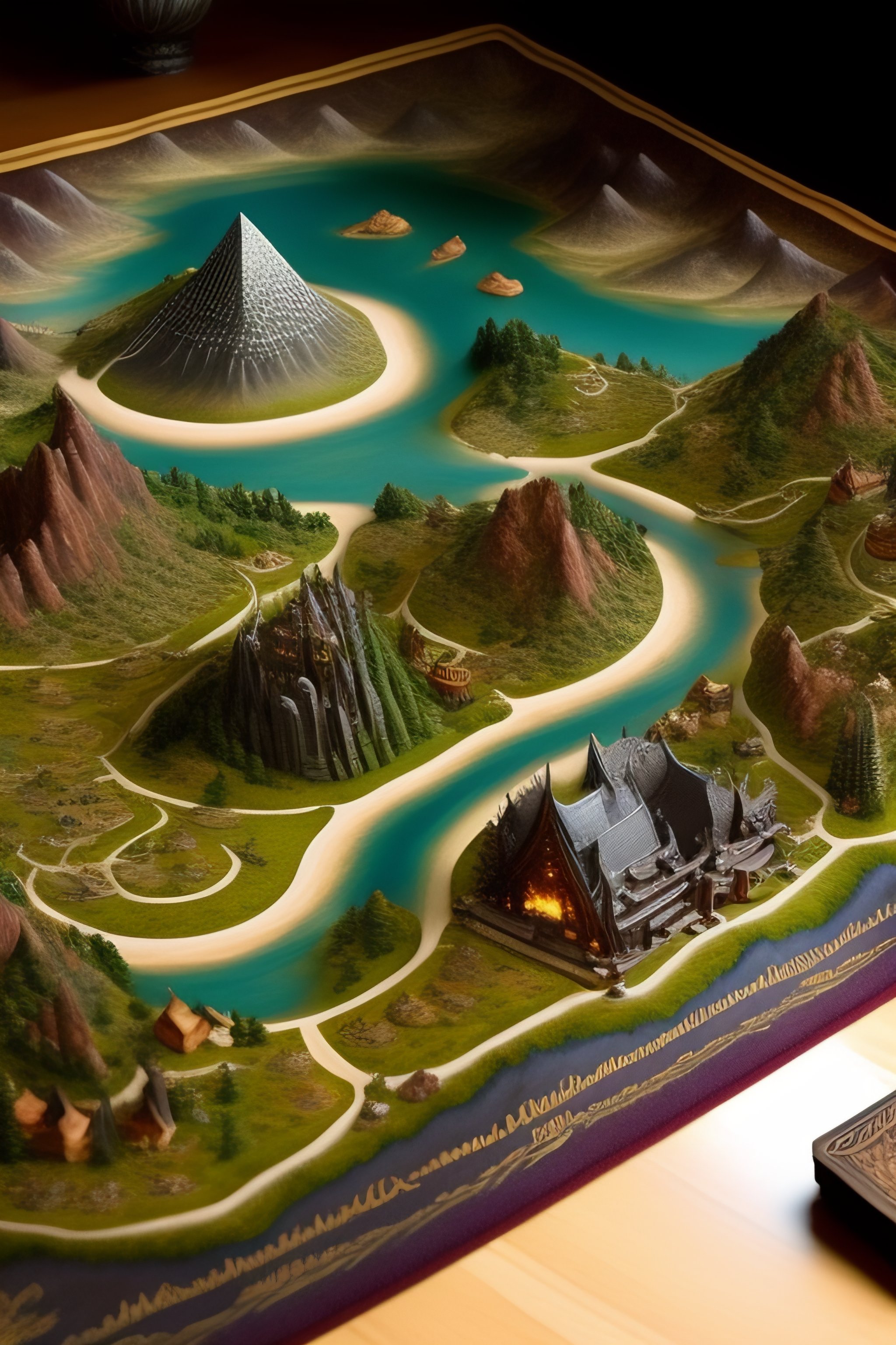 Lexica - The lord of the rings style, tabletop map, cities, towns ...