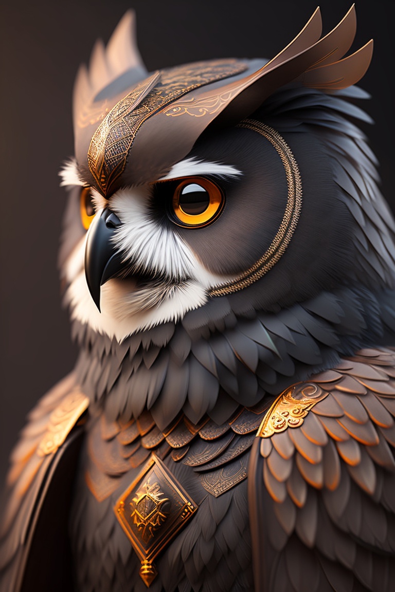 Lexica - Viking Black Owl, sharp gaze, trend in artstation, sharp focus ...