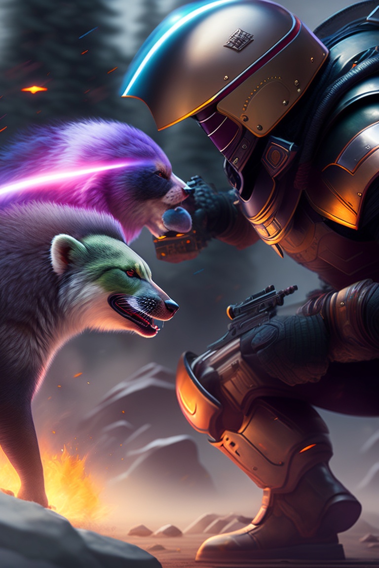 Lexica - Human vs varvin troop fighting , ultra hd detailed photo realistic