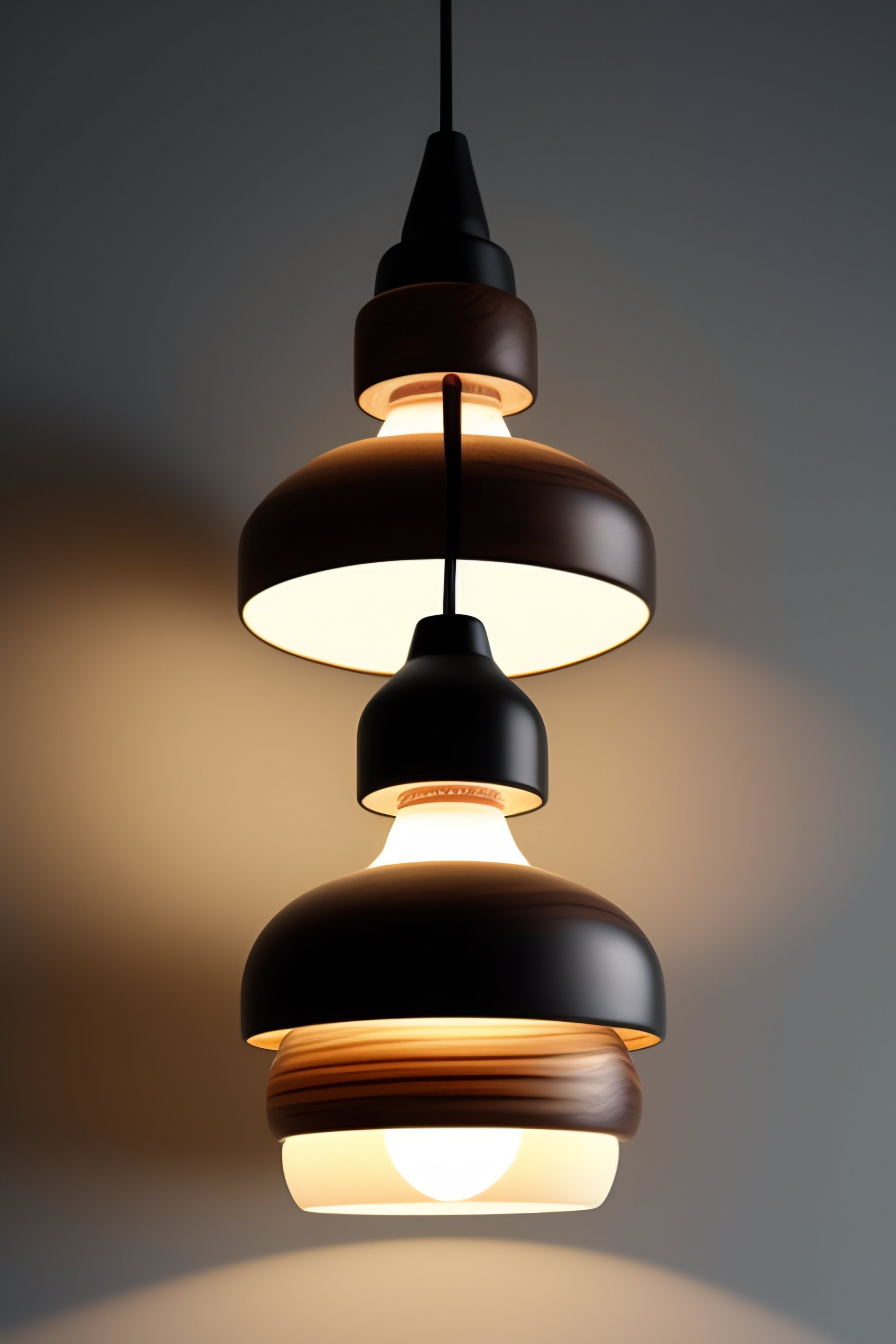 Lexica - 2d Multi-Layer Wood Pendant lamps