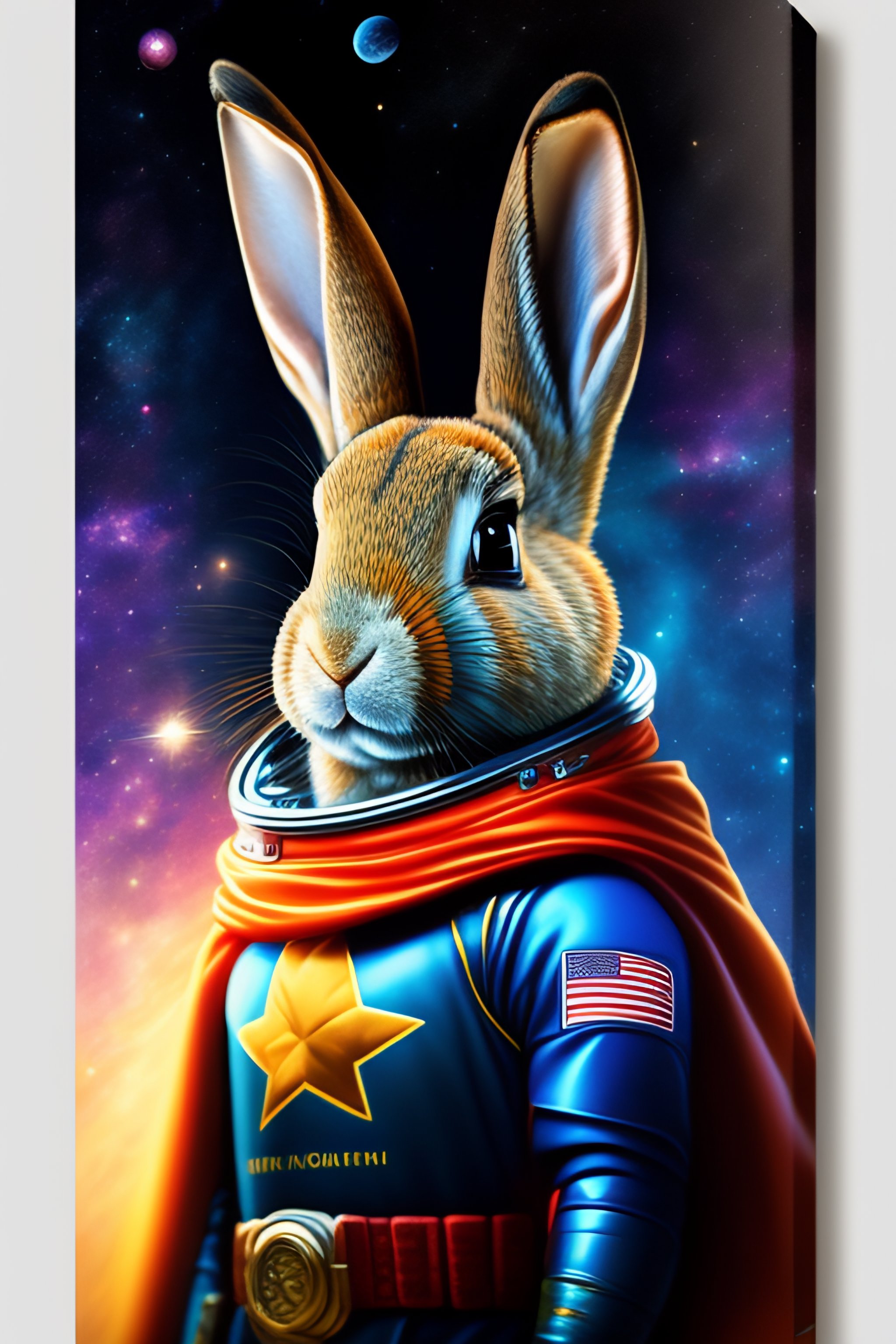 Lexica - Space super hero as a rabbit