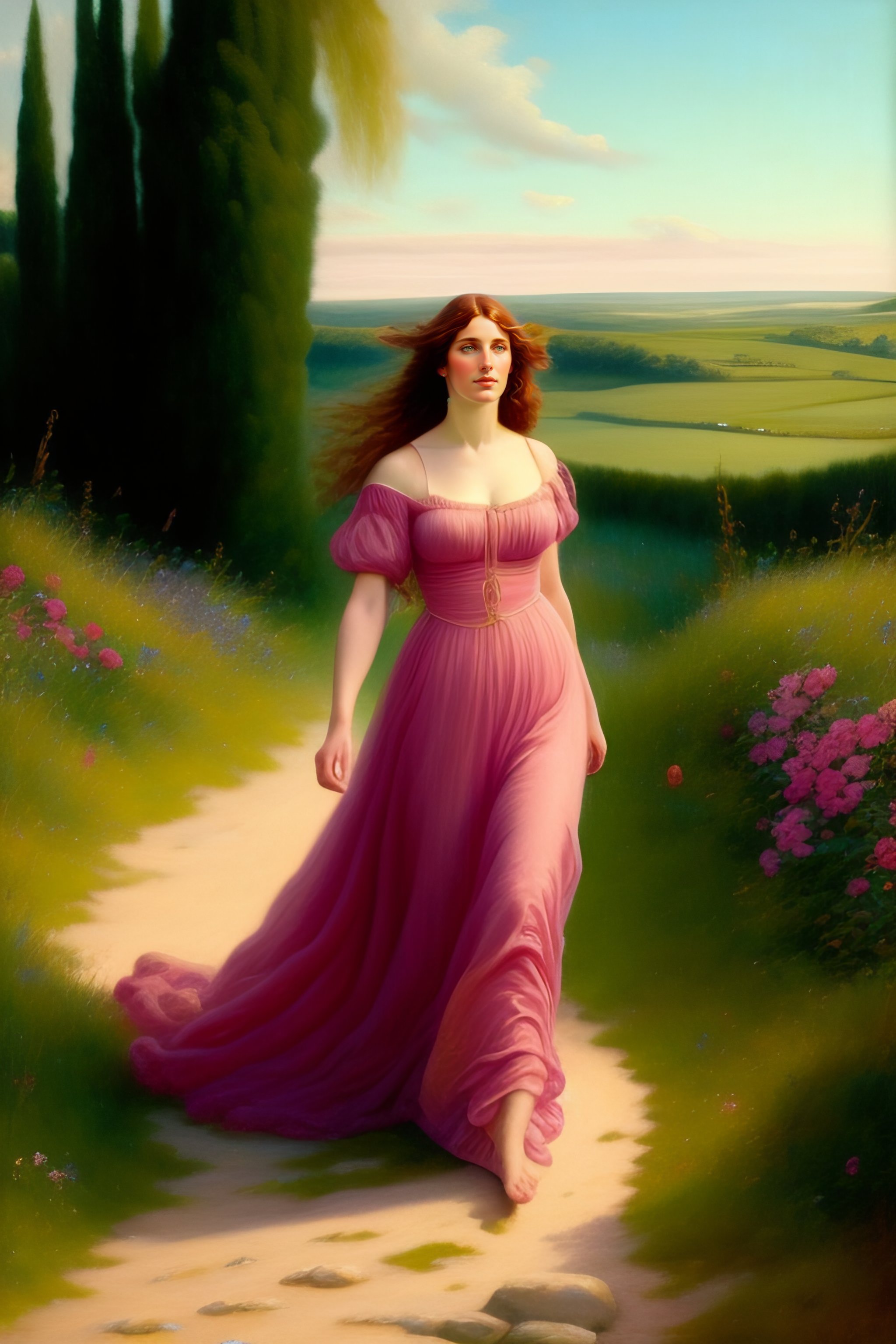Lexica - Romantic pre-Raphaelite style oil painting portrait of a giant ...
