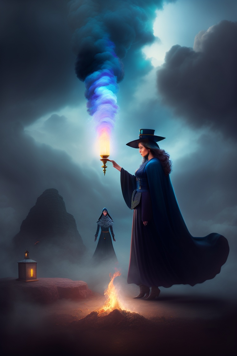 Lexica - A witch casting a curse a casting curse, scared sorcerers and ...