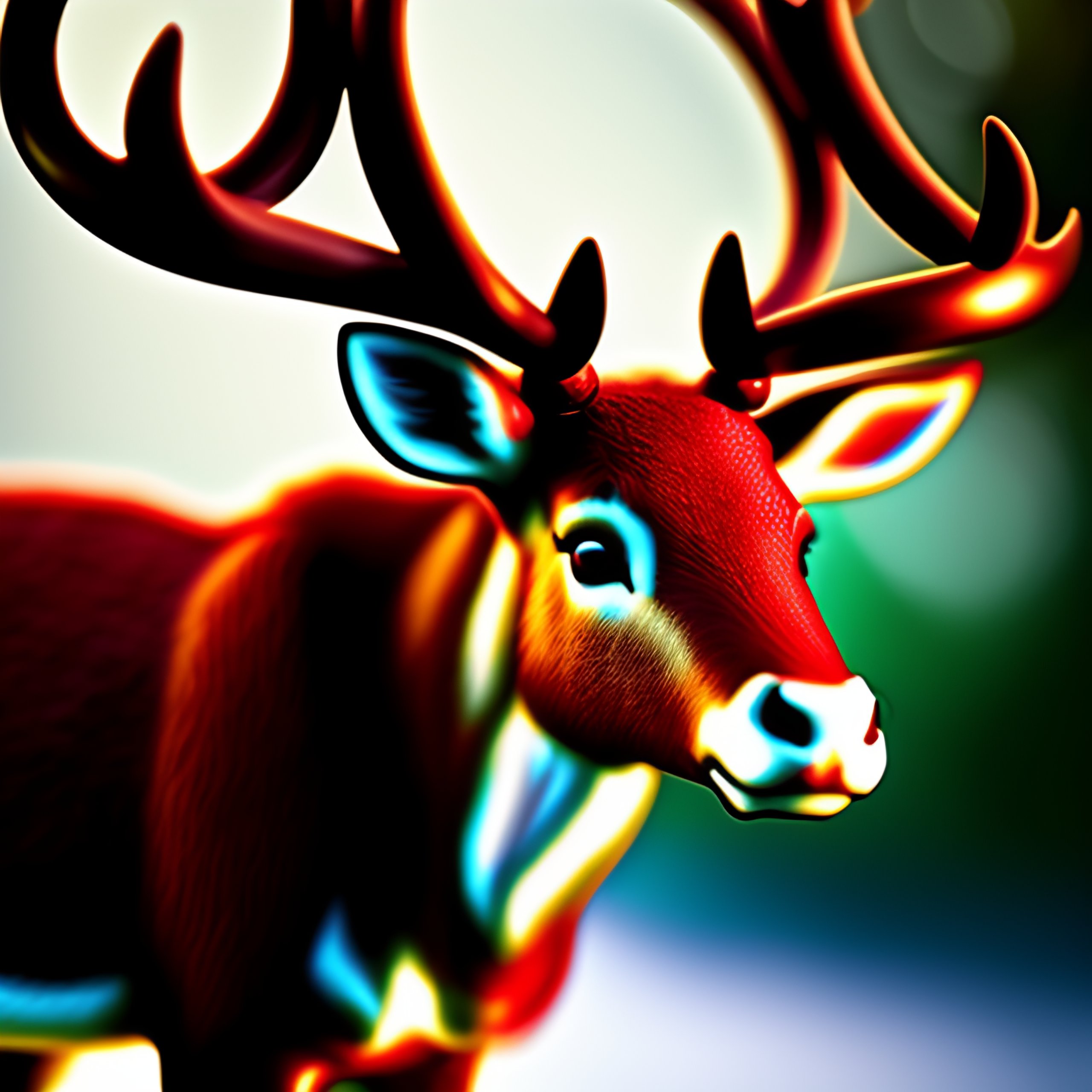 Lexica - Realistic reindeer d&d token