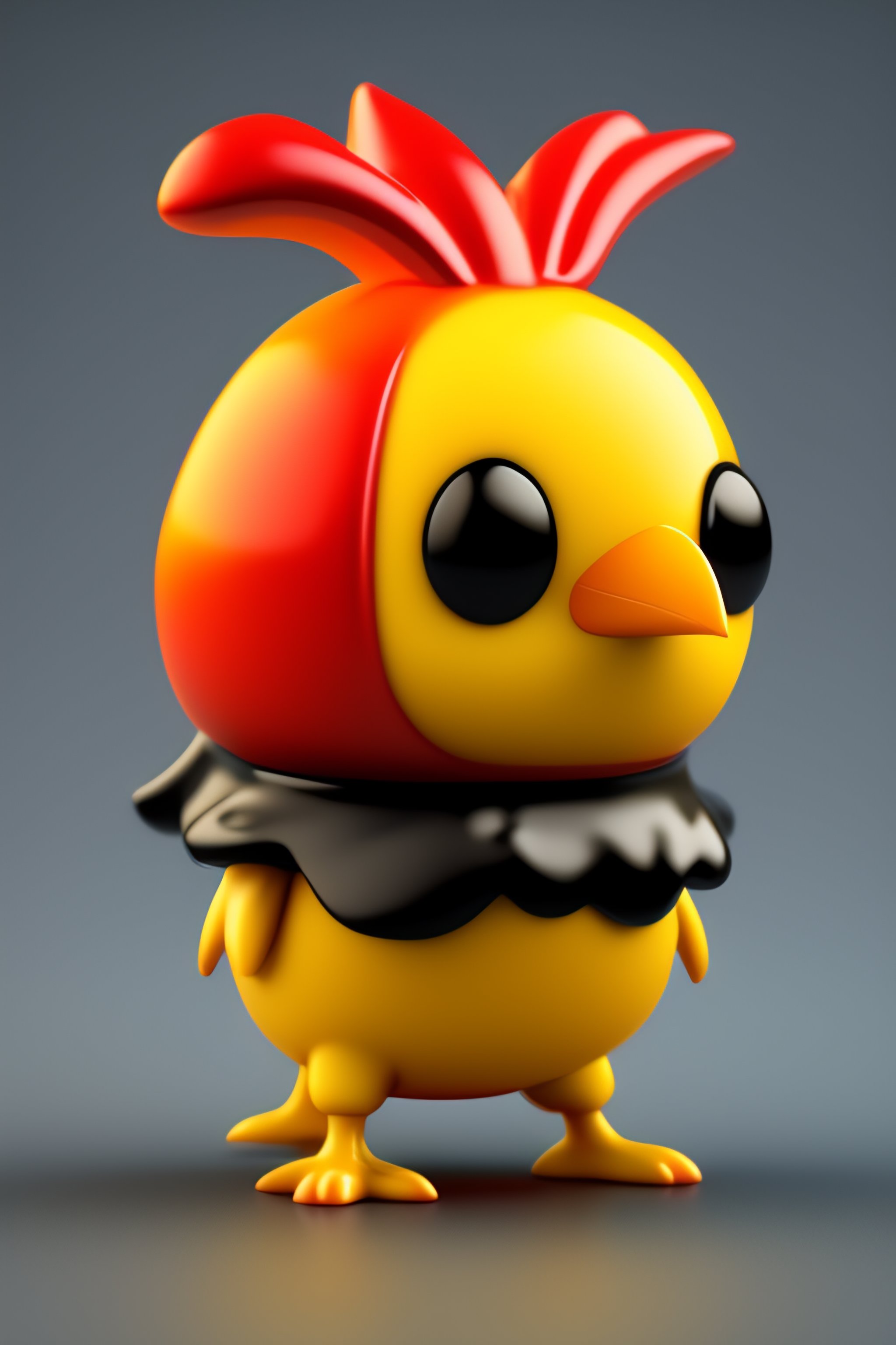 Lexica - 3d render of funko pop chicken