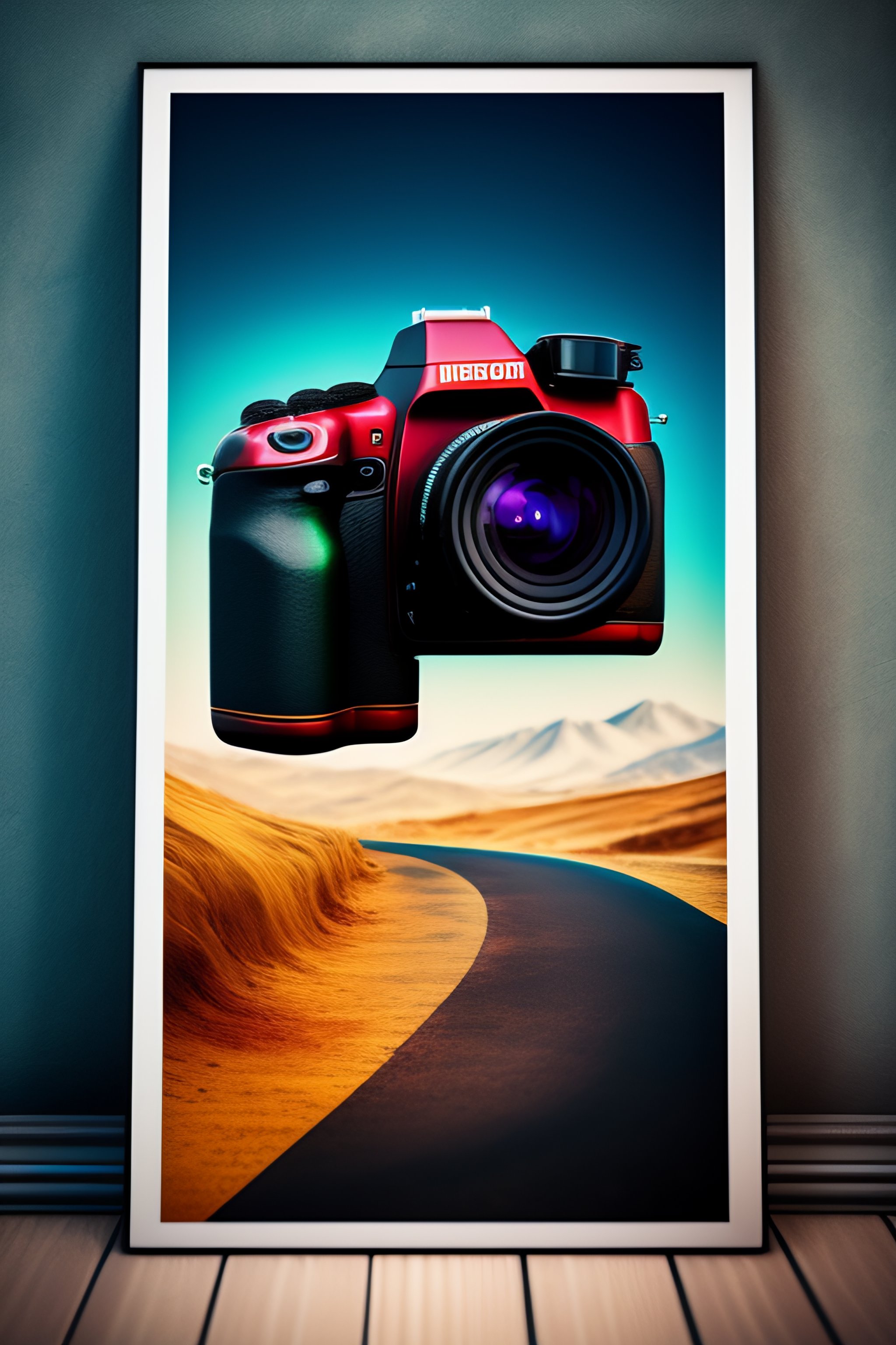 Lexica - Photo Camera and skateboard poster