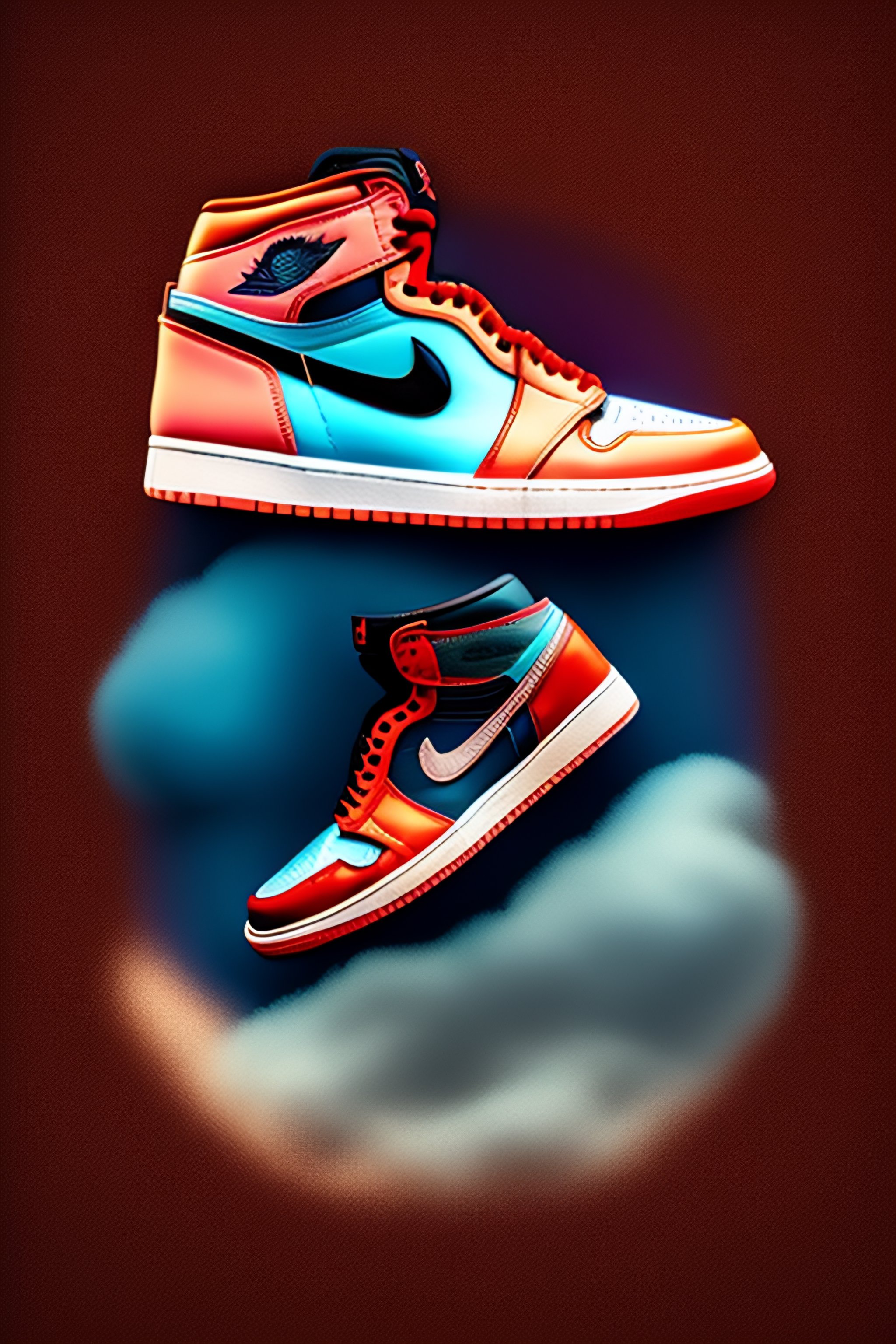 Lexica - Nike jordan 1 "chicago" colorway, pink cloud background