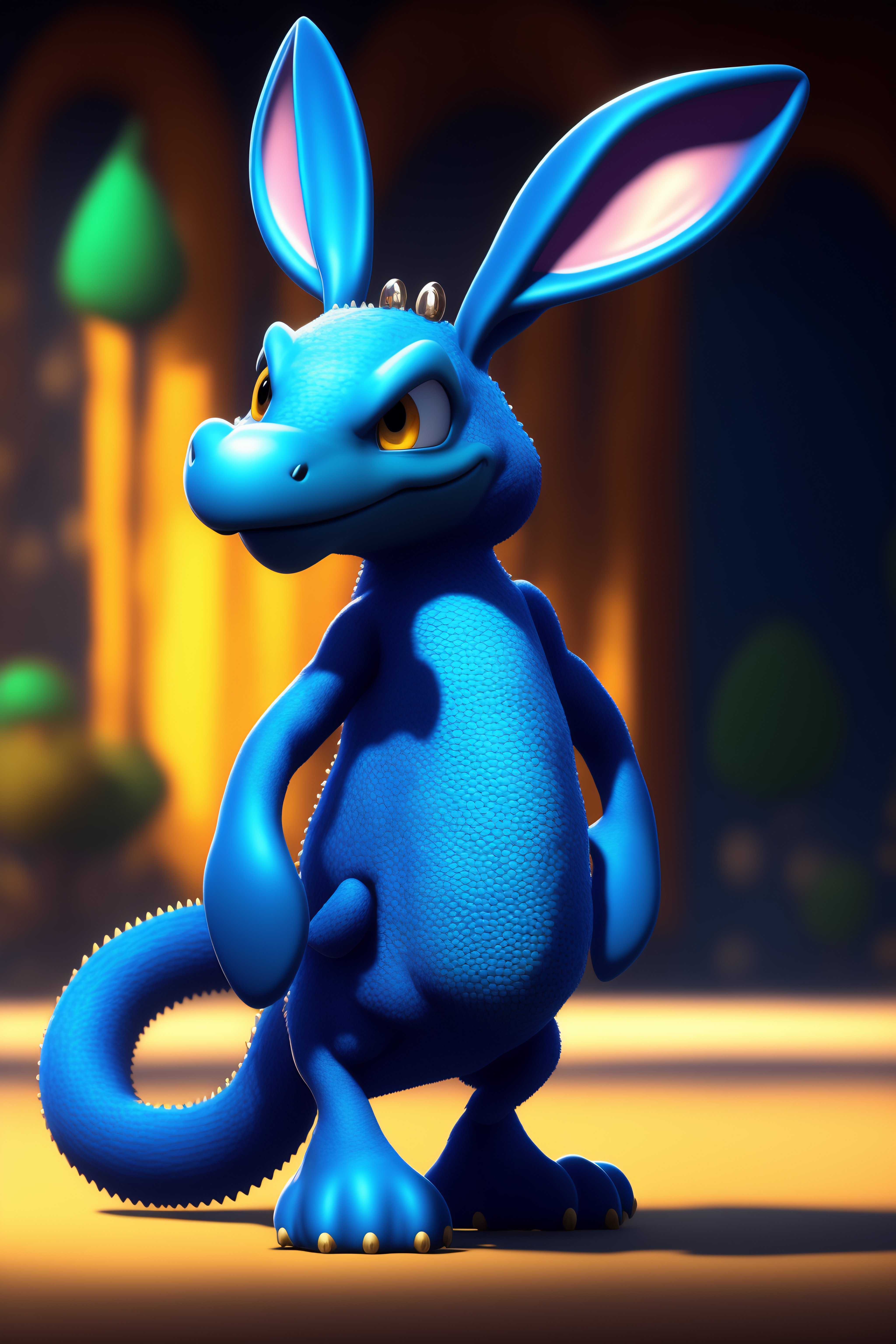 Lexica - High-resolution image A new character blue crocodile for the ...