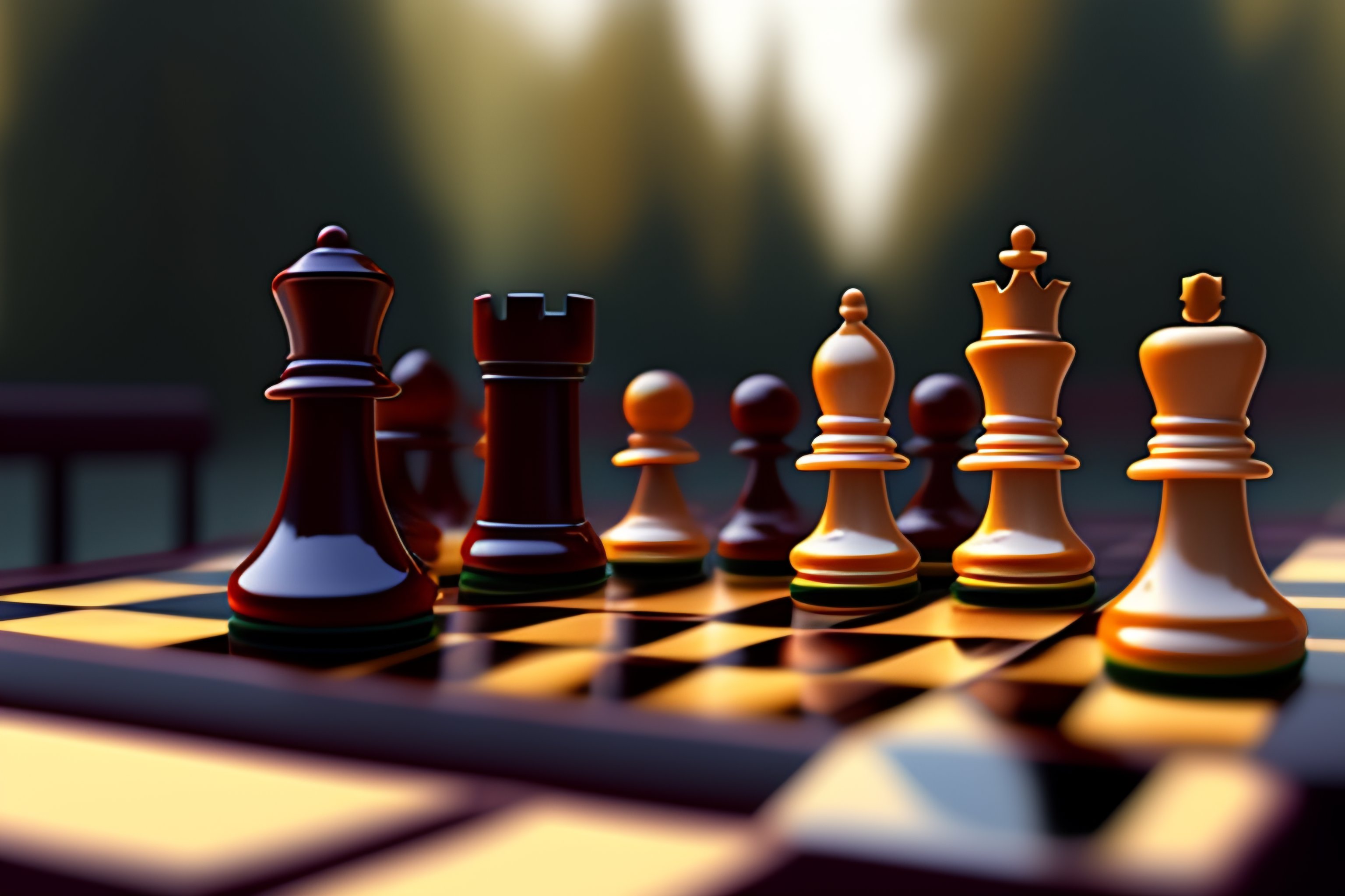 Lexica - A beautiful chess board with a chess timer, epic fantasy art ...