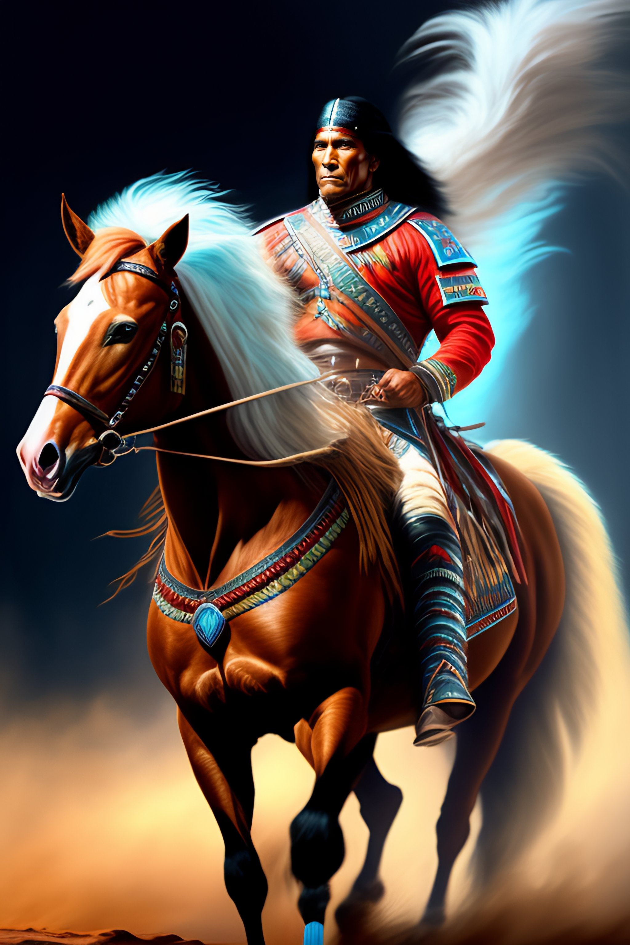 Native American Warrior Horse