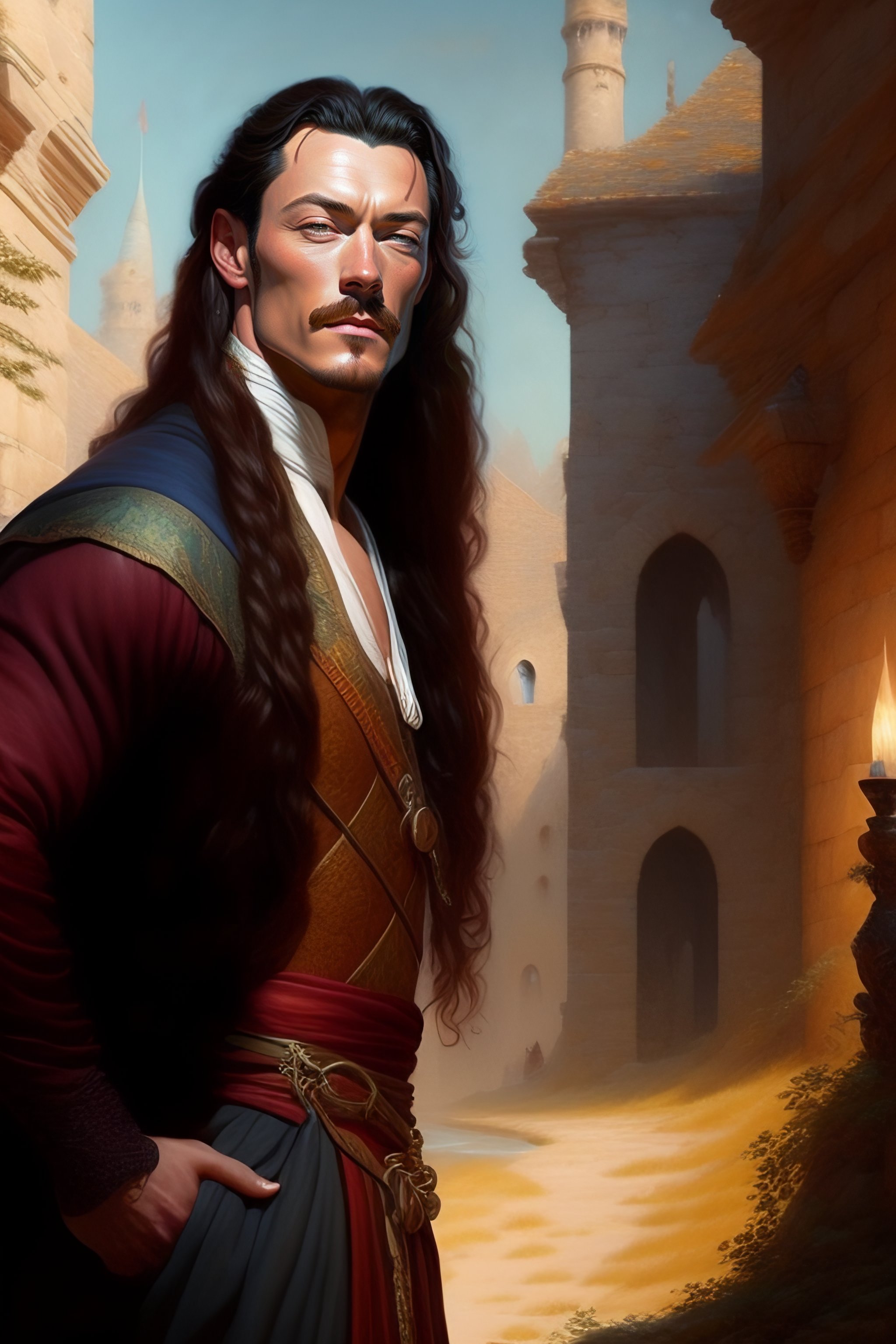 Lexica - Luke evans in medieval style! Fantasy background, focus ...