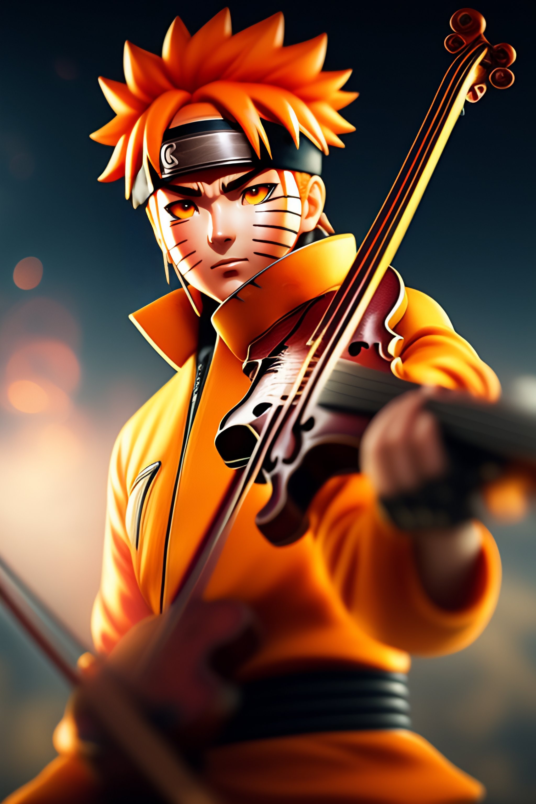 Lexica - Naruto playing violin