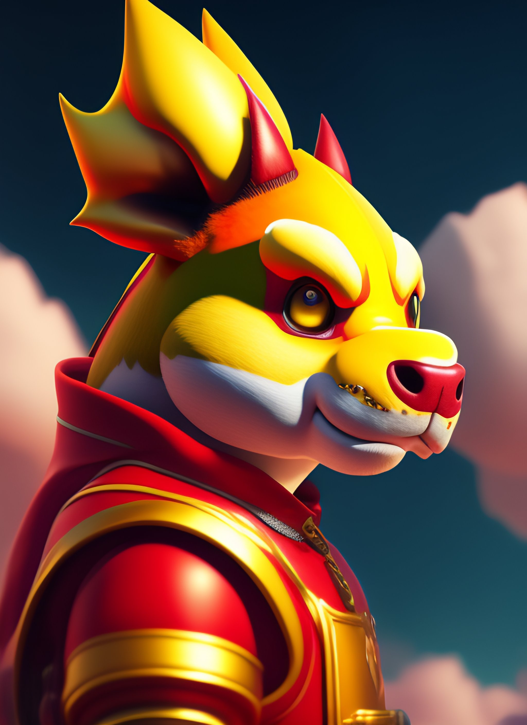 Lexica - Portrait of Bowser Jr., colorful fantasy landscapes, colorful ...