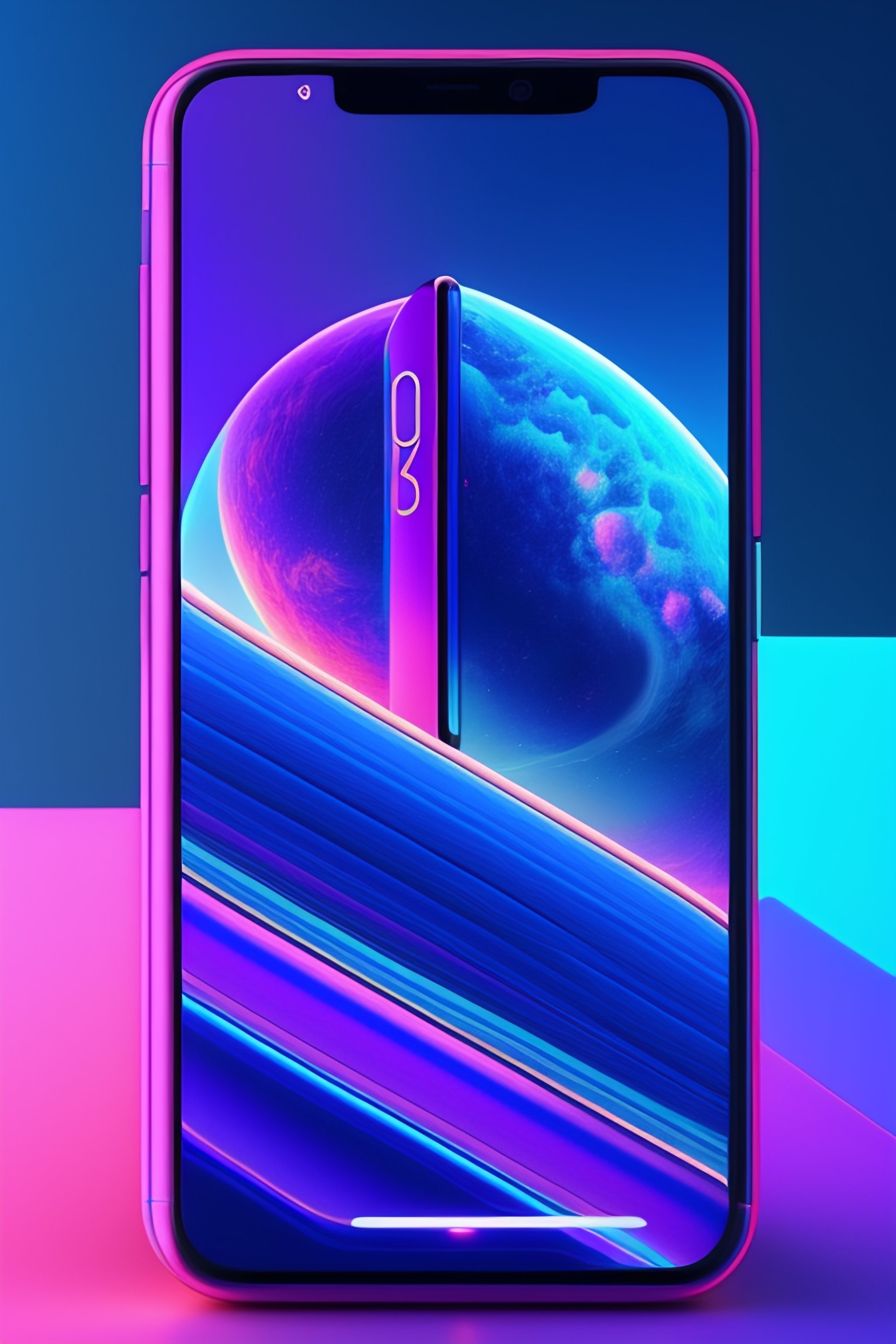 Lexica - Futuristic loyalty nft on phones, wallpaper in vaporwave ...