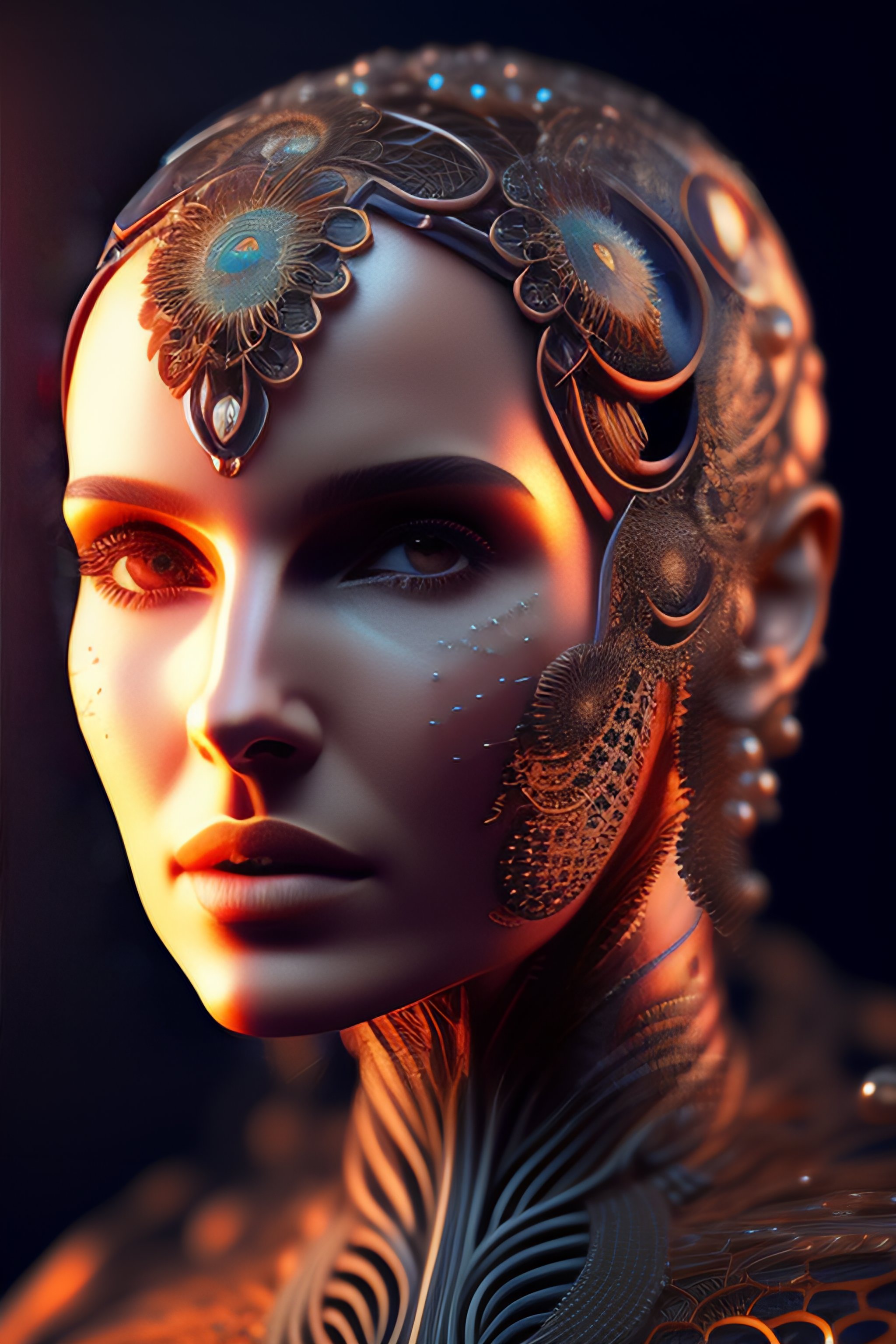 Lexica - Complex 3d render ultra detailed of a real face camera natalie ...