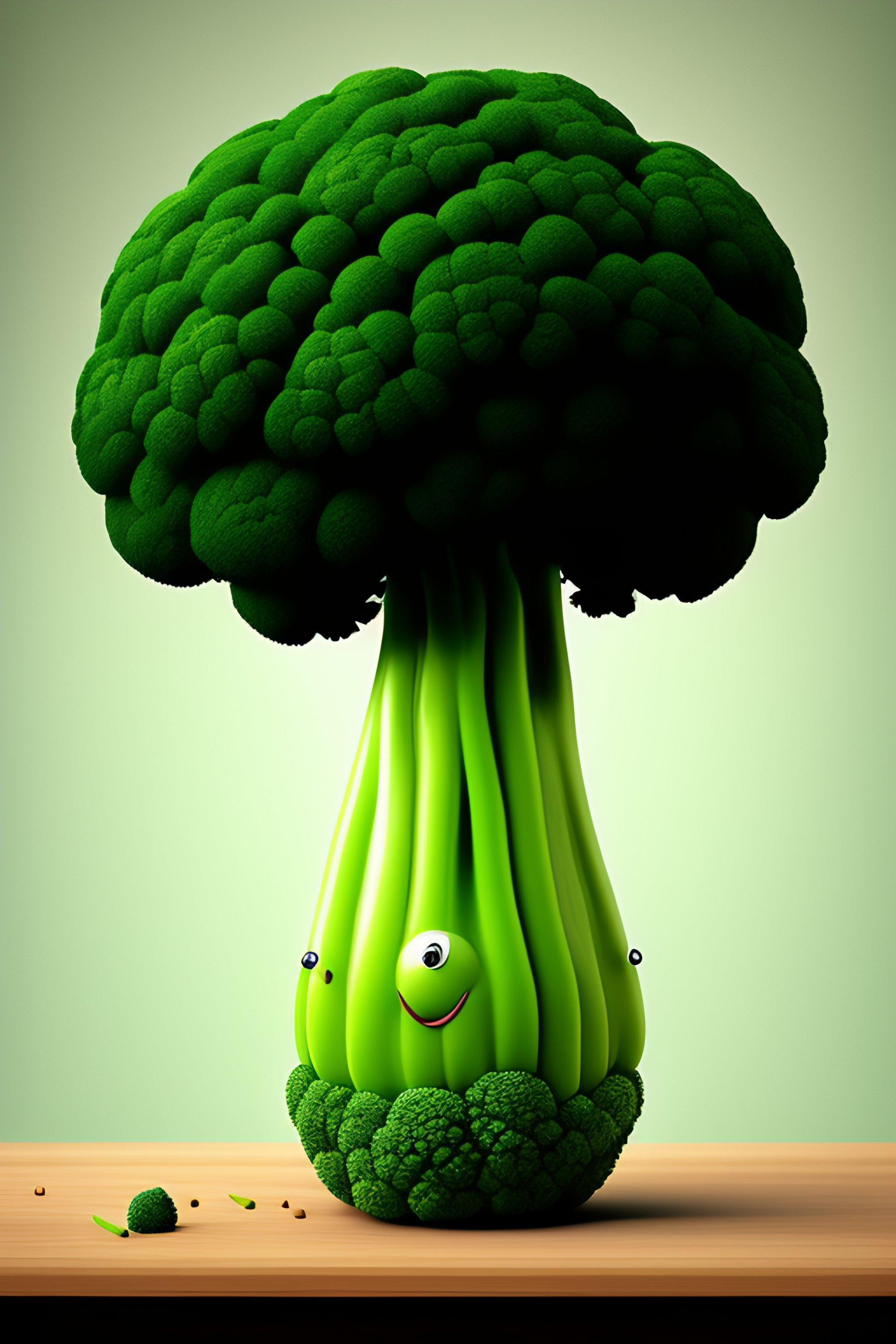 Lexica - Cartoon talking broccoli