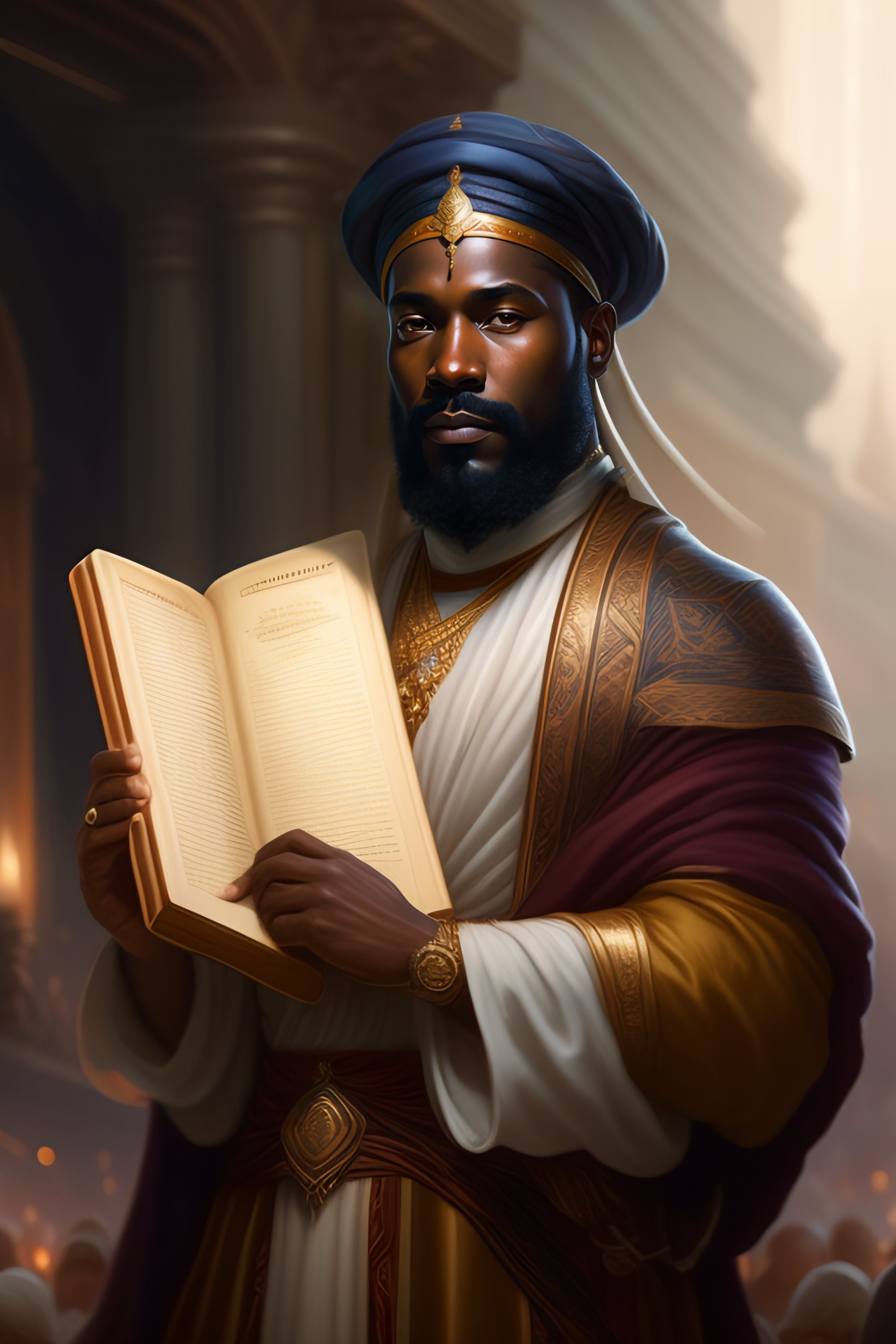 Lexica - Portrait Moses holding a commandment, caricature, highly ...