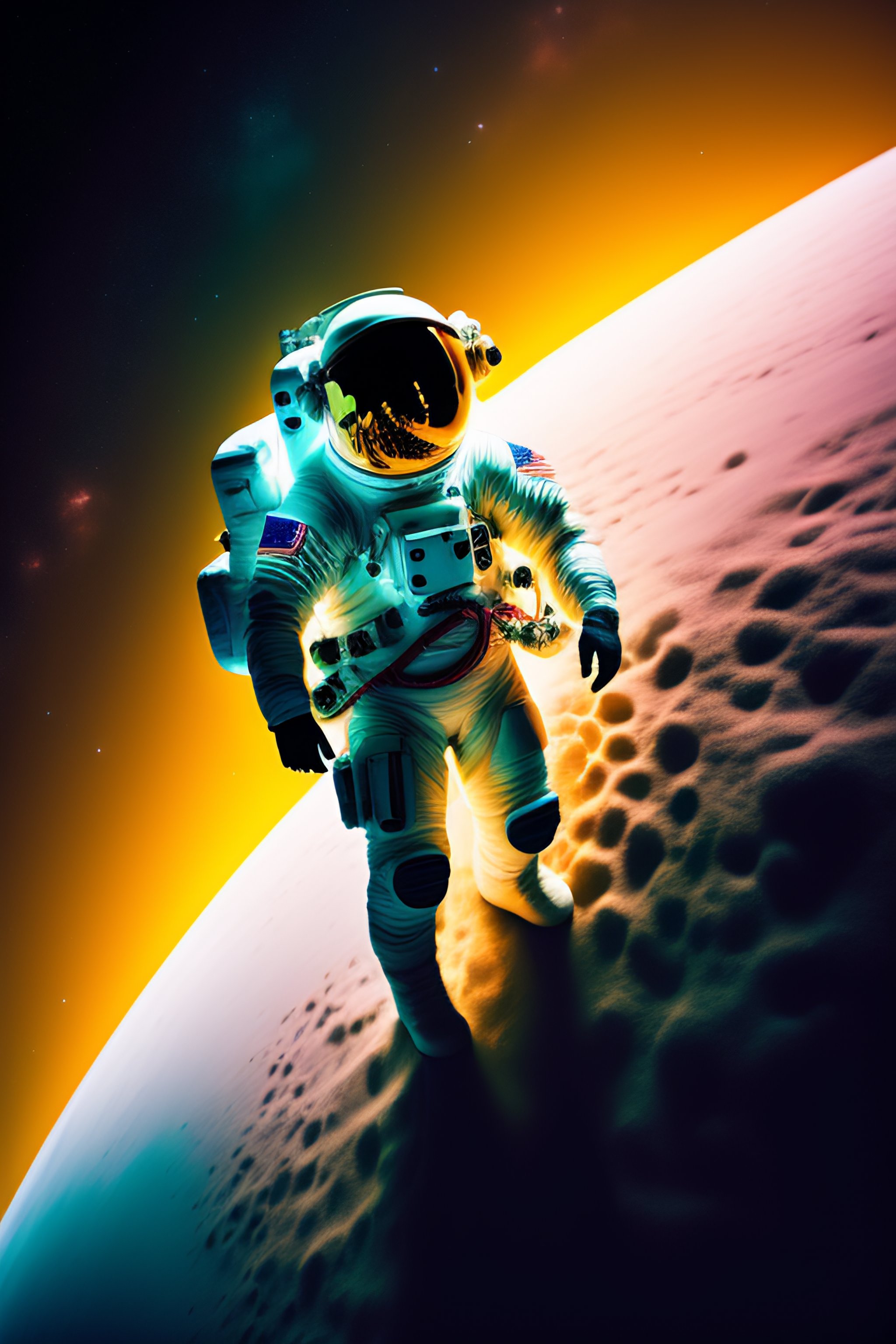 Lexica - Portra 400 high dpi film scan of a NASA astronaut wearing a ...