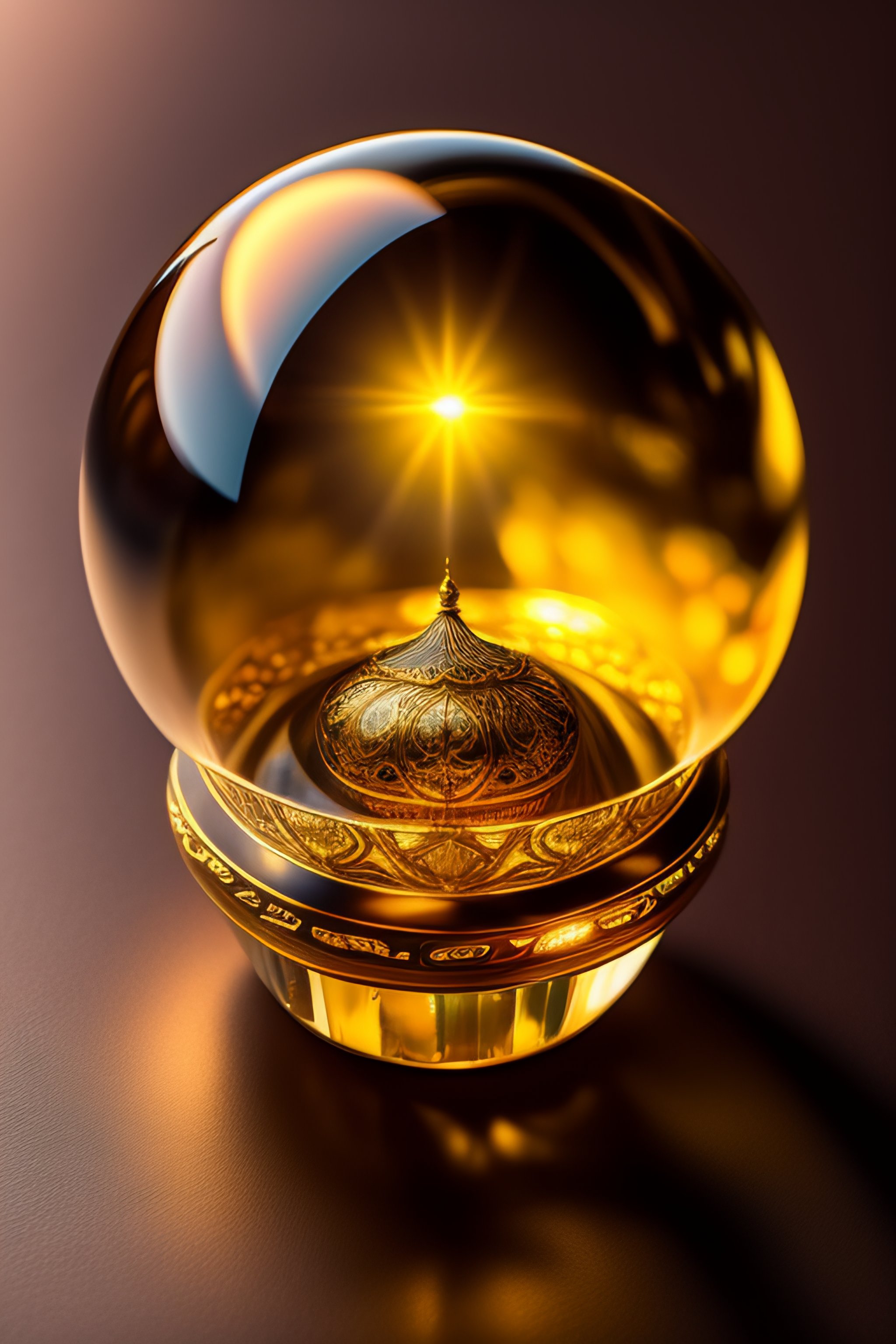 Lexica - Dress glass orb, reflecting light ,Light refraction fantasy ...