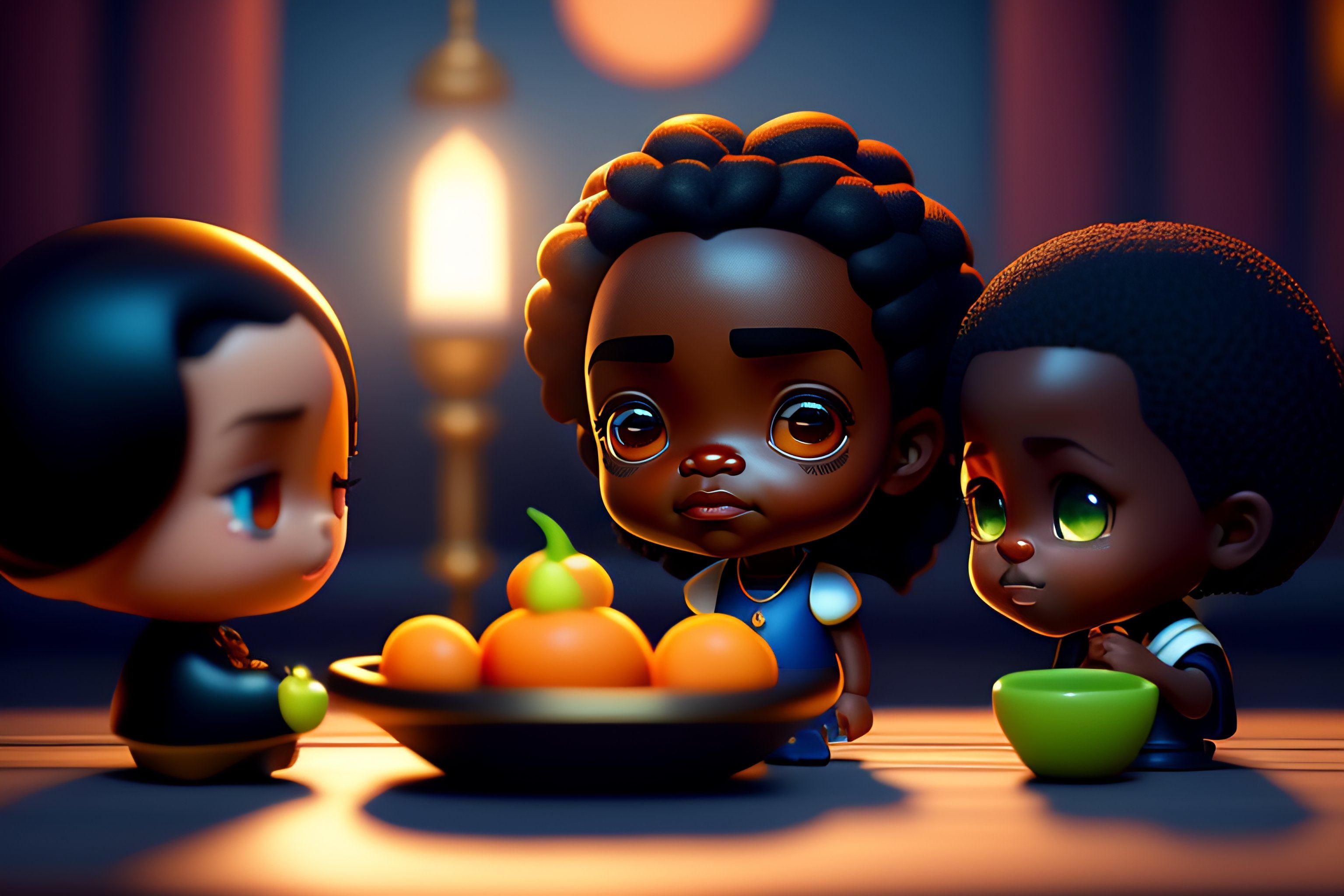 Lexica - Cute small humanoid black jesus and the last supper, BOONDOCKS ...