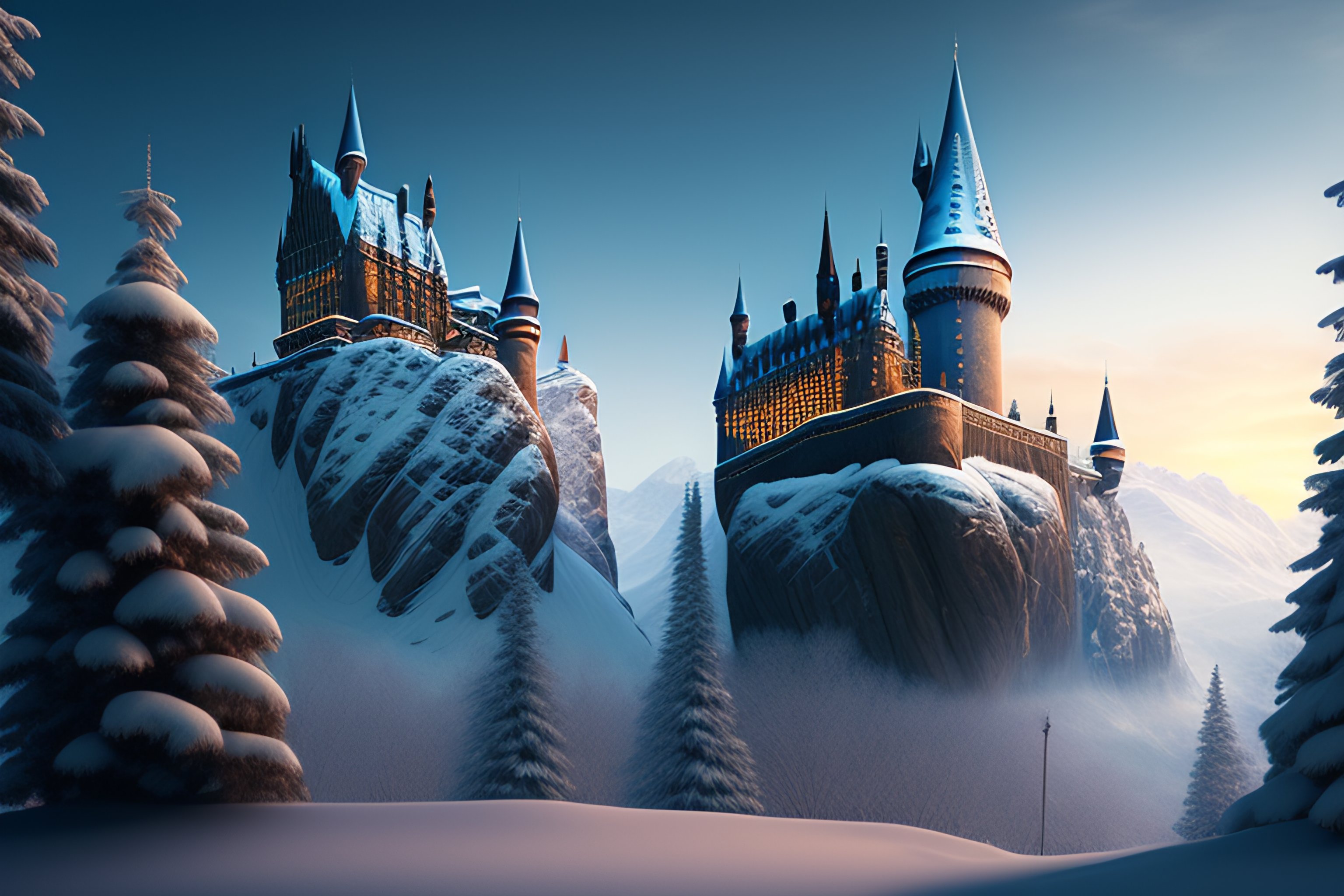Lexica - A beautiful and highly detailed matte painting of a hogwarts ...