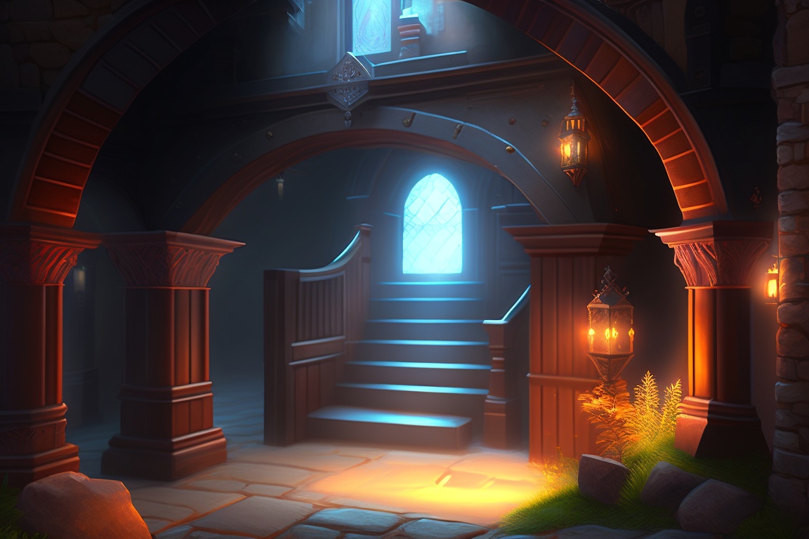 Lexica - A digital painting of a fantasy medieval dungeon by justin ...