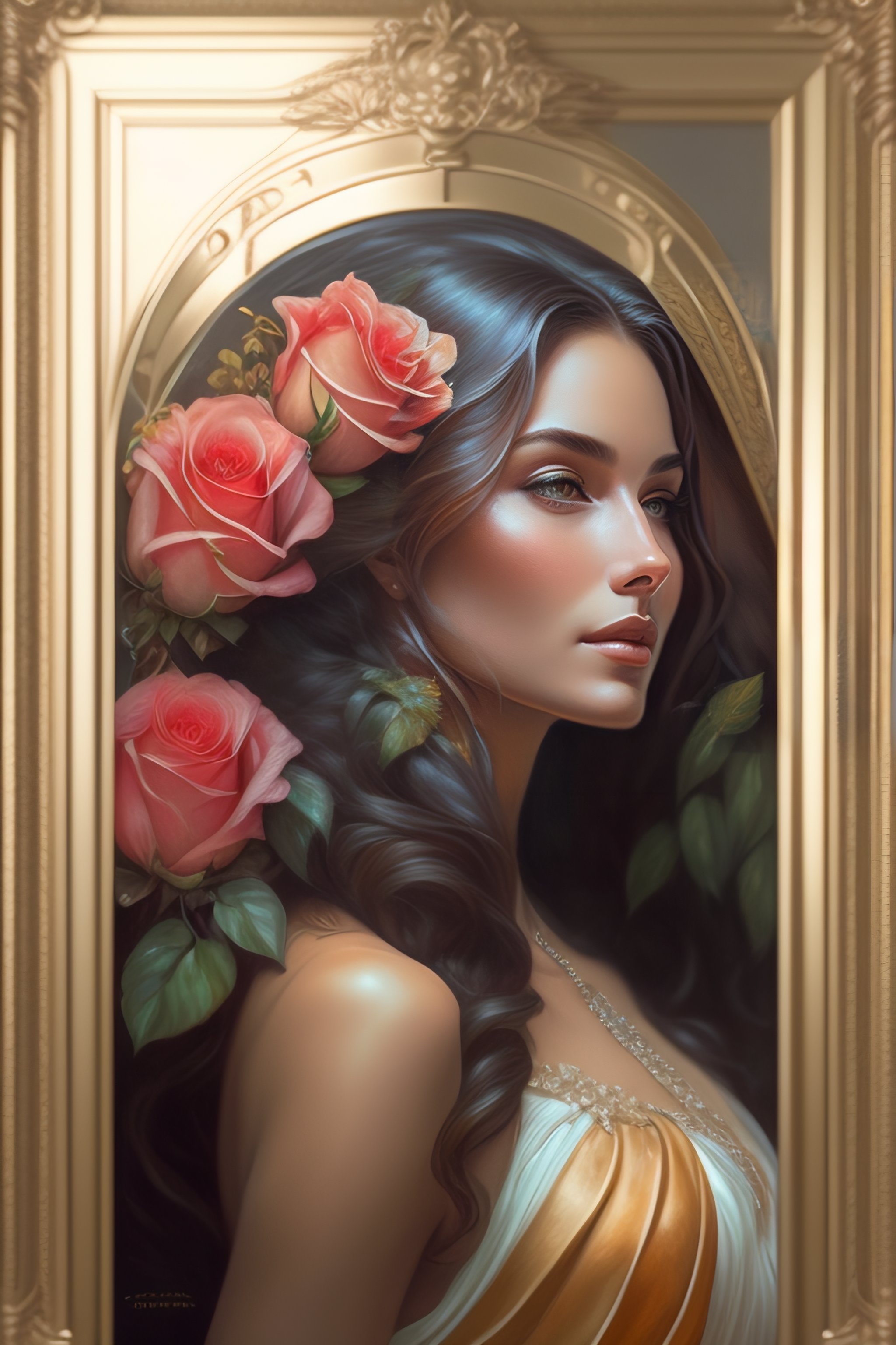 Lexica - Amazing lifelike award winning pencil illustration of a woman with roses trending on ...