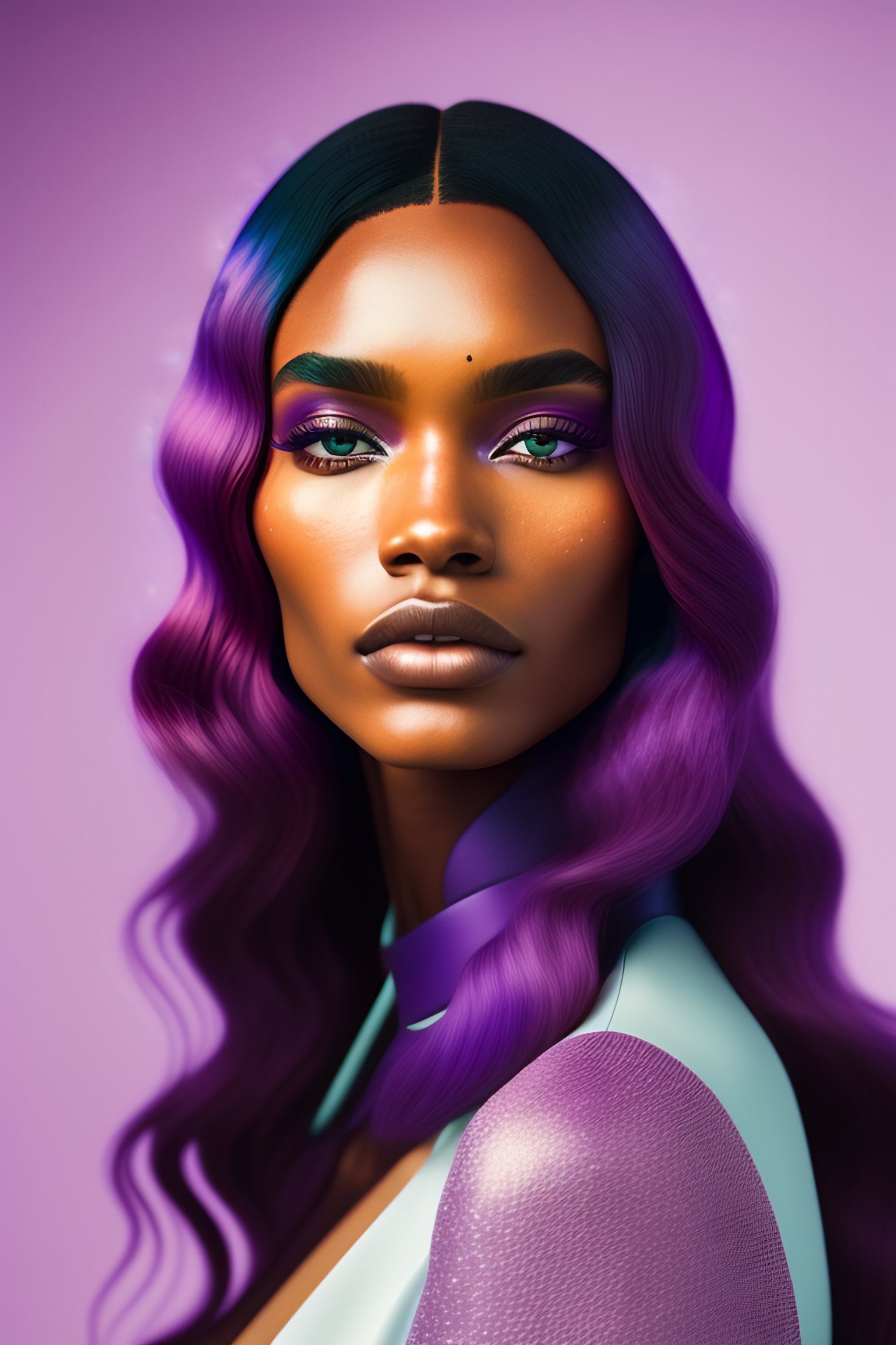 Lexica - A photo close-up of a beautiful long haired woman with light ...