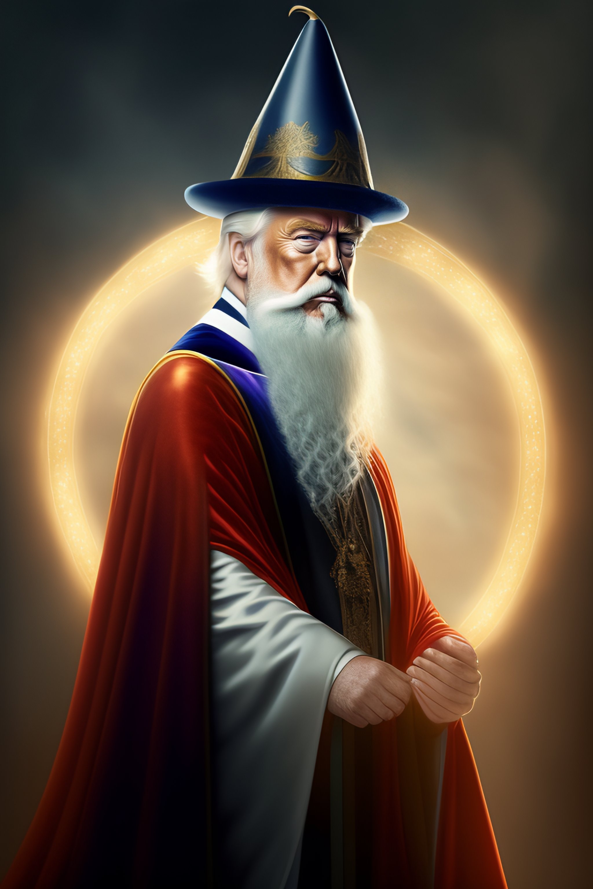 Lexica - Portrait of trump as Professor Albus Dumbledore wizard from ...