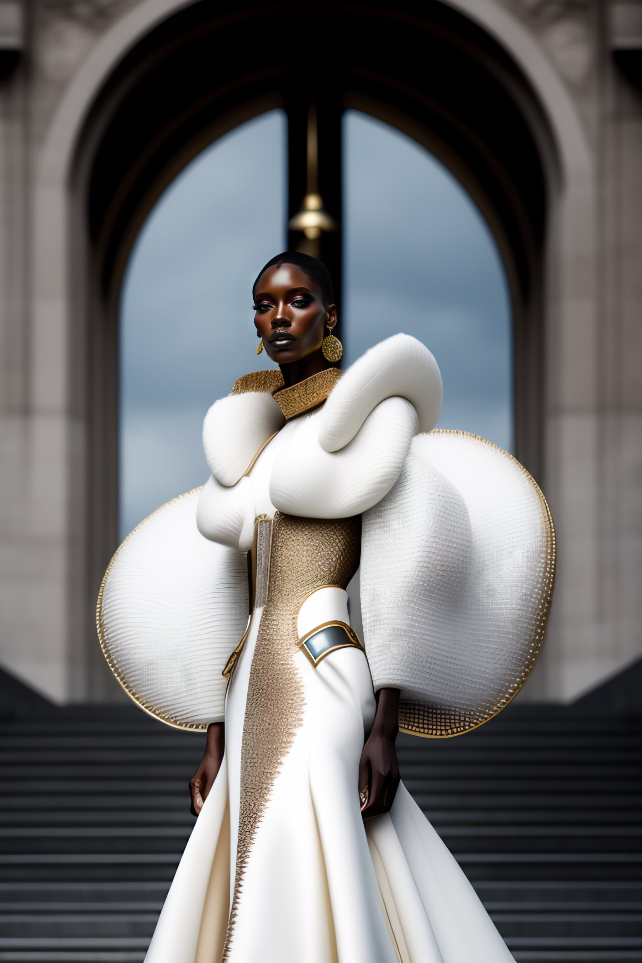 Lexica - Haute Couture Fashion Model in the style of Alexander McQueen ...