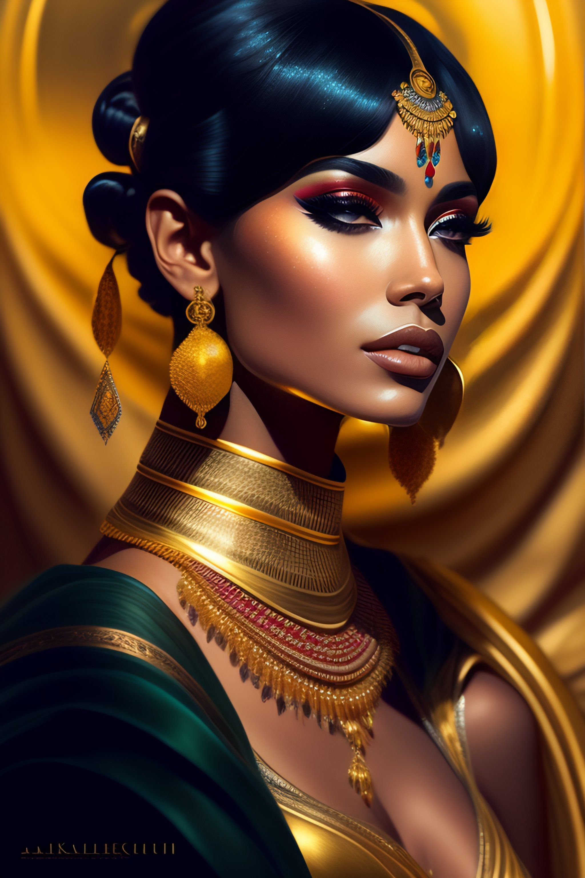 Lexica - Elegante rainha cleopatra do egito, rosto fofo, olhos redondos ...