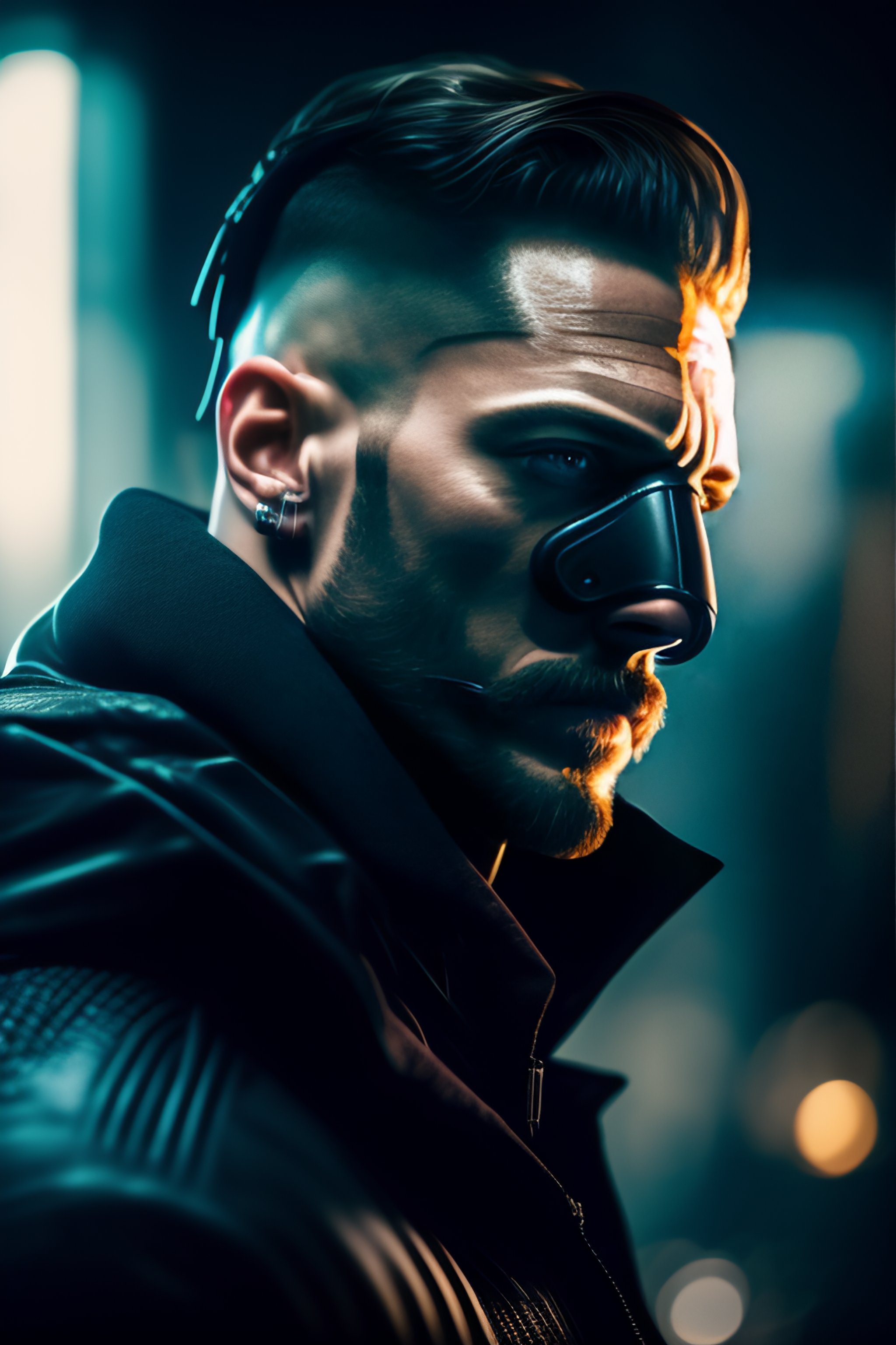 Lexica - Bane as a cyberpunk character, 4k, high detail, high ...