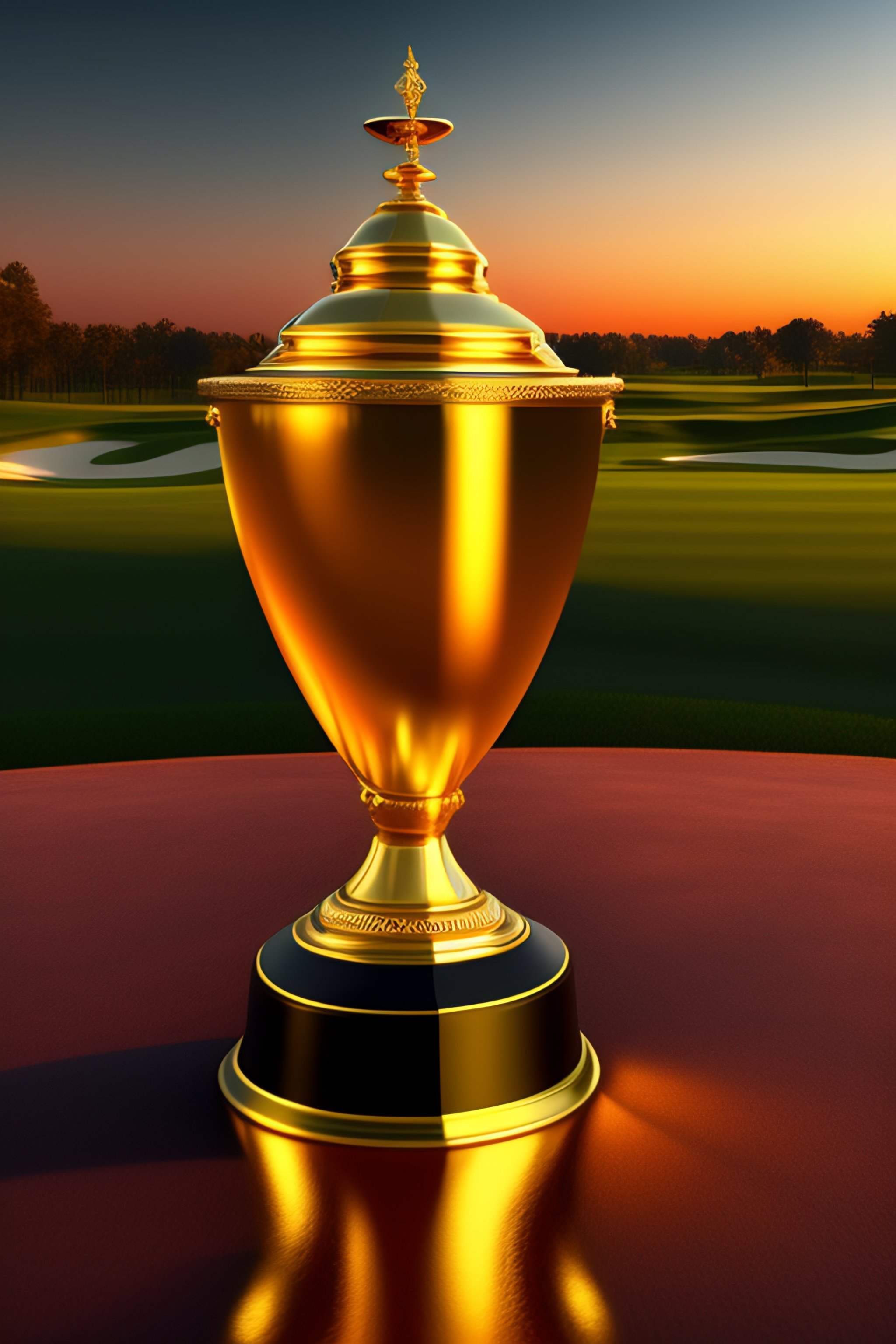 Lexica - A big gold trophy of a country club, ultra high definition, 8k ...