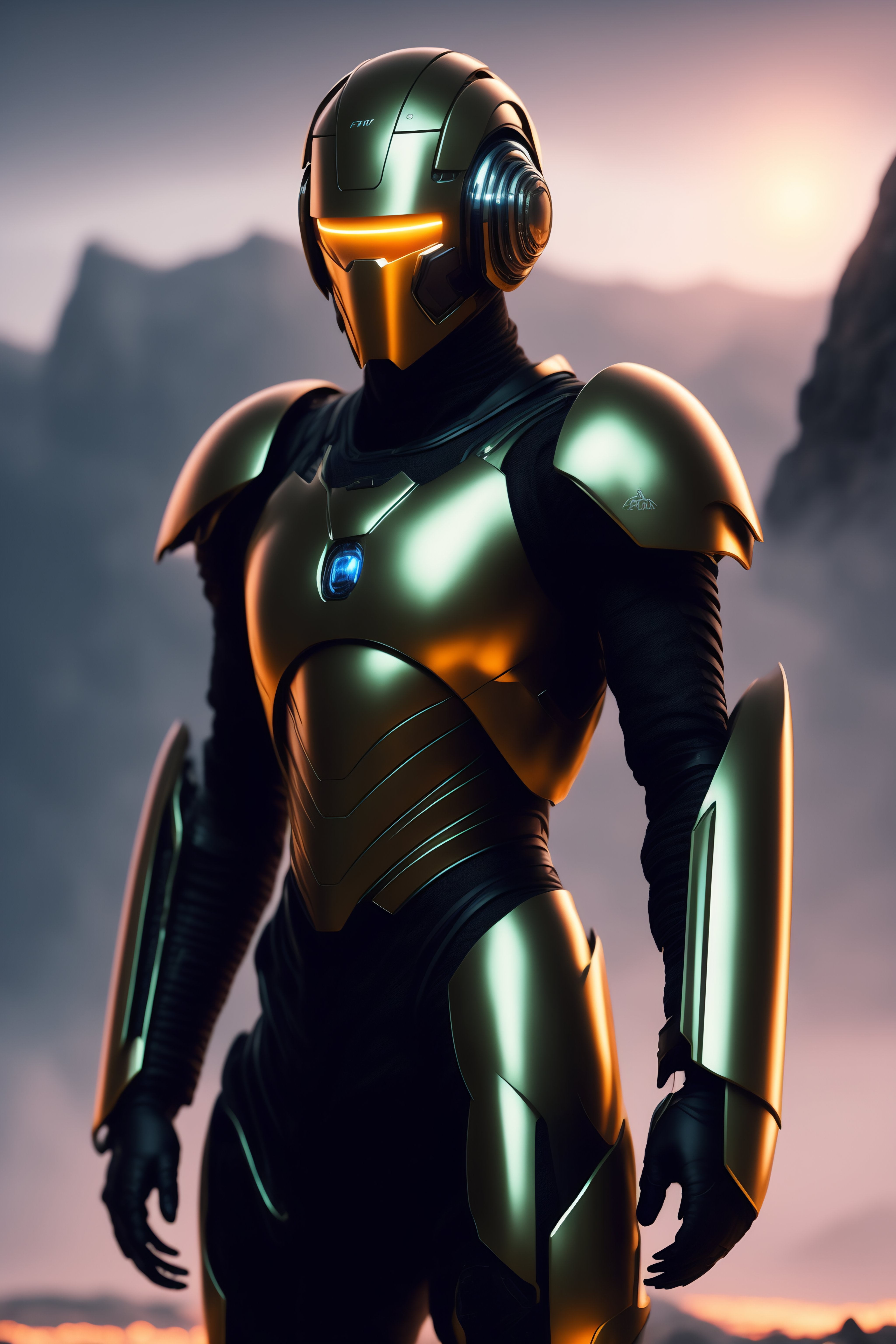 Lexica - An male android investigator with sleek, body off dull metal ...