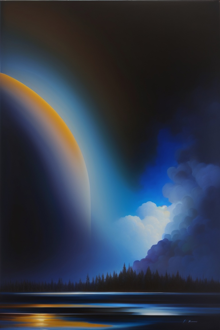 Lexica - "An abstract painting represents the contrast between light ...