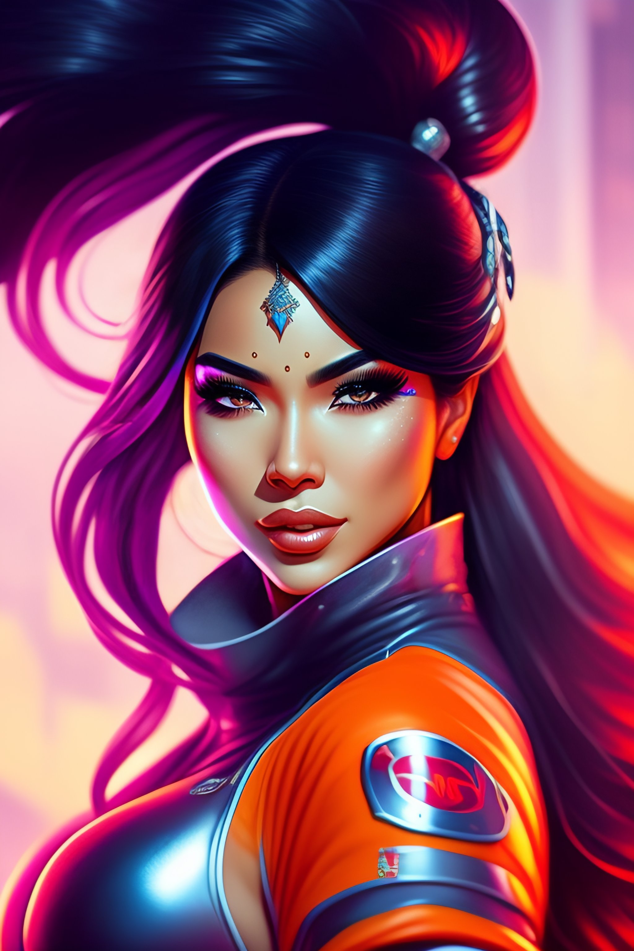 Lexica - Anitta As an ninja woman in ninja outfit, detailed face, deep ...