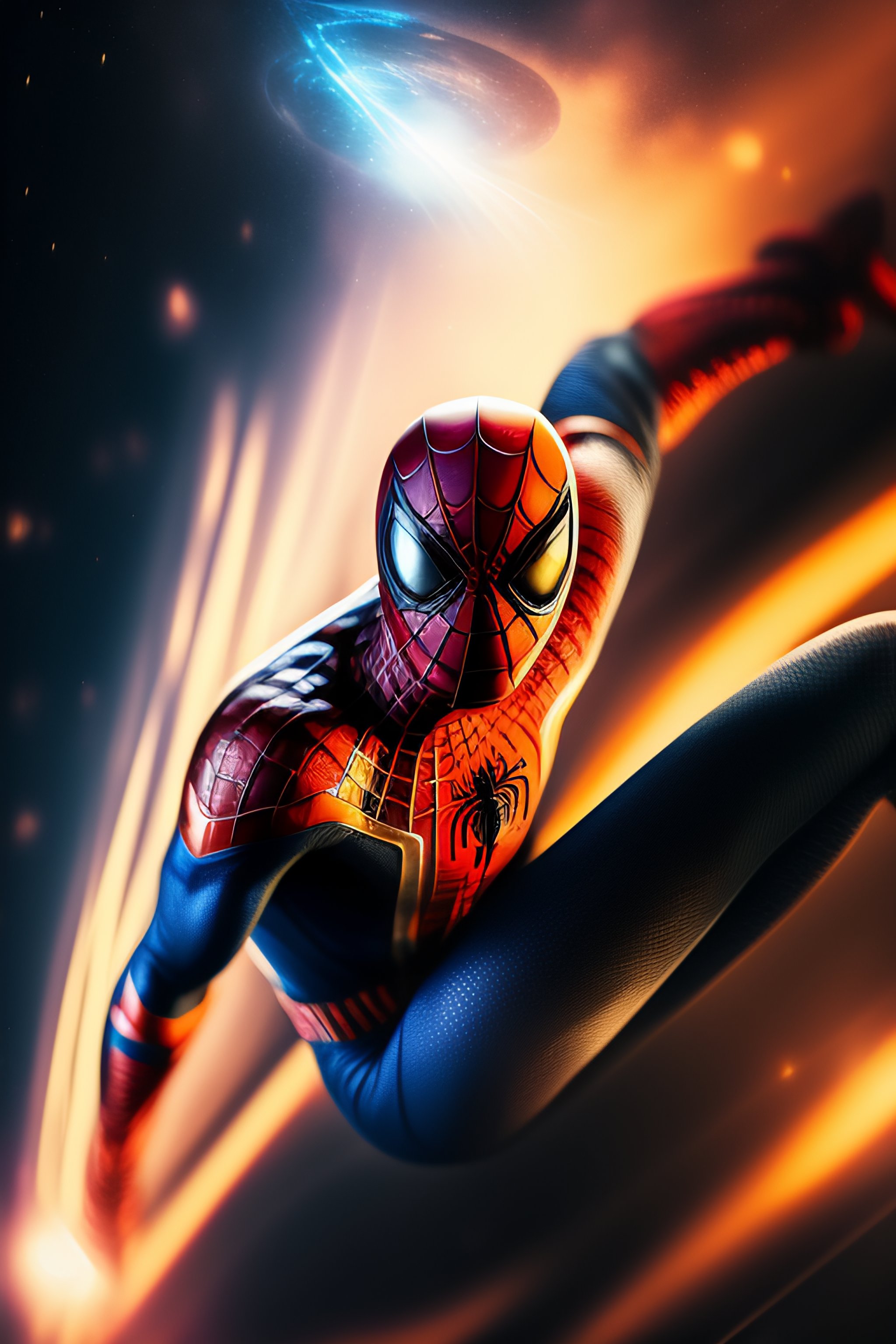 Lexica - Spiderman falling through space, cinematic composition ...