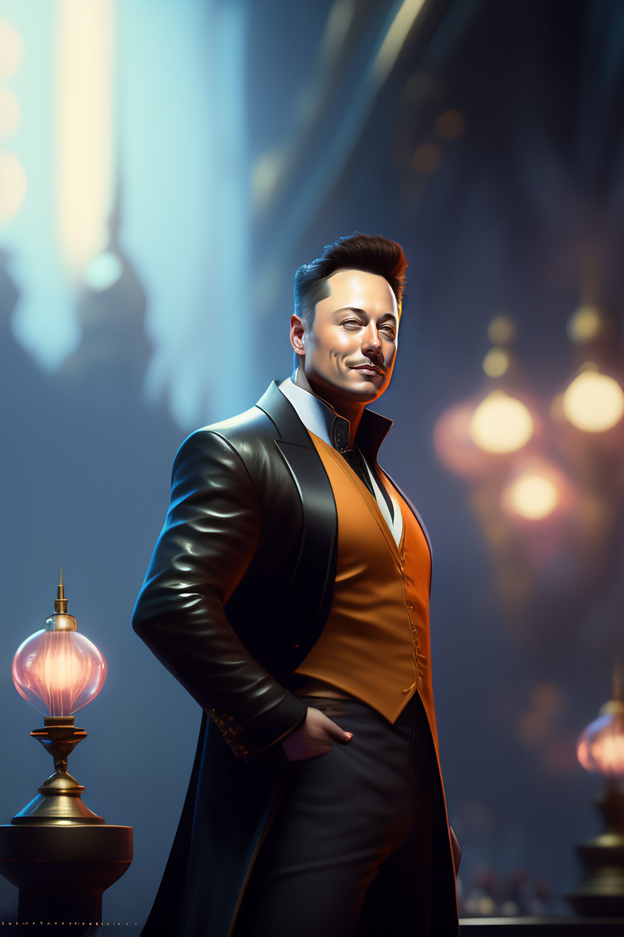 Lexica - Elon musk staring at the camera smirking and laughing, magic ...