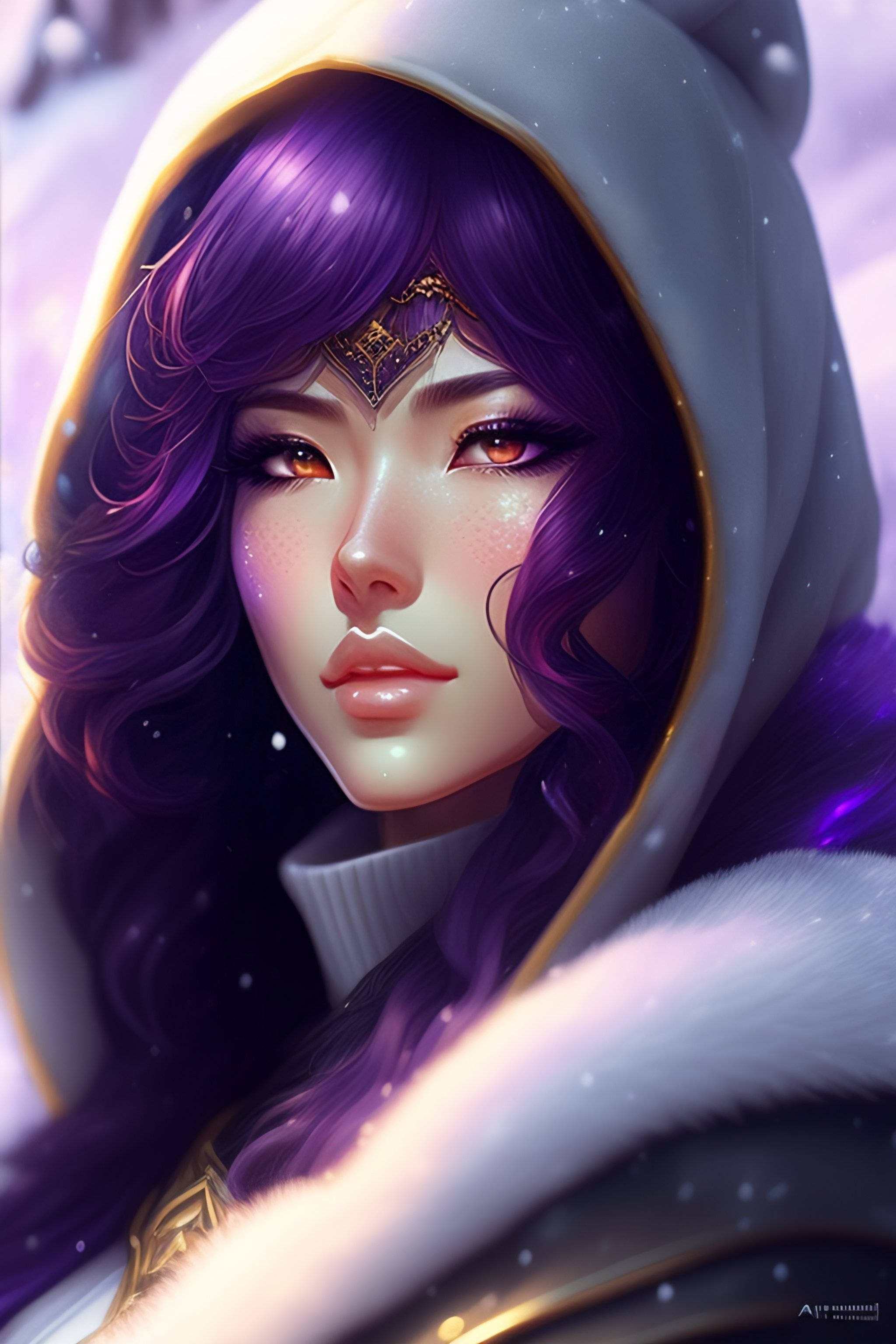 Lexica - Realistic playful anime amethyst female covered in dragfur ...