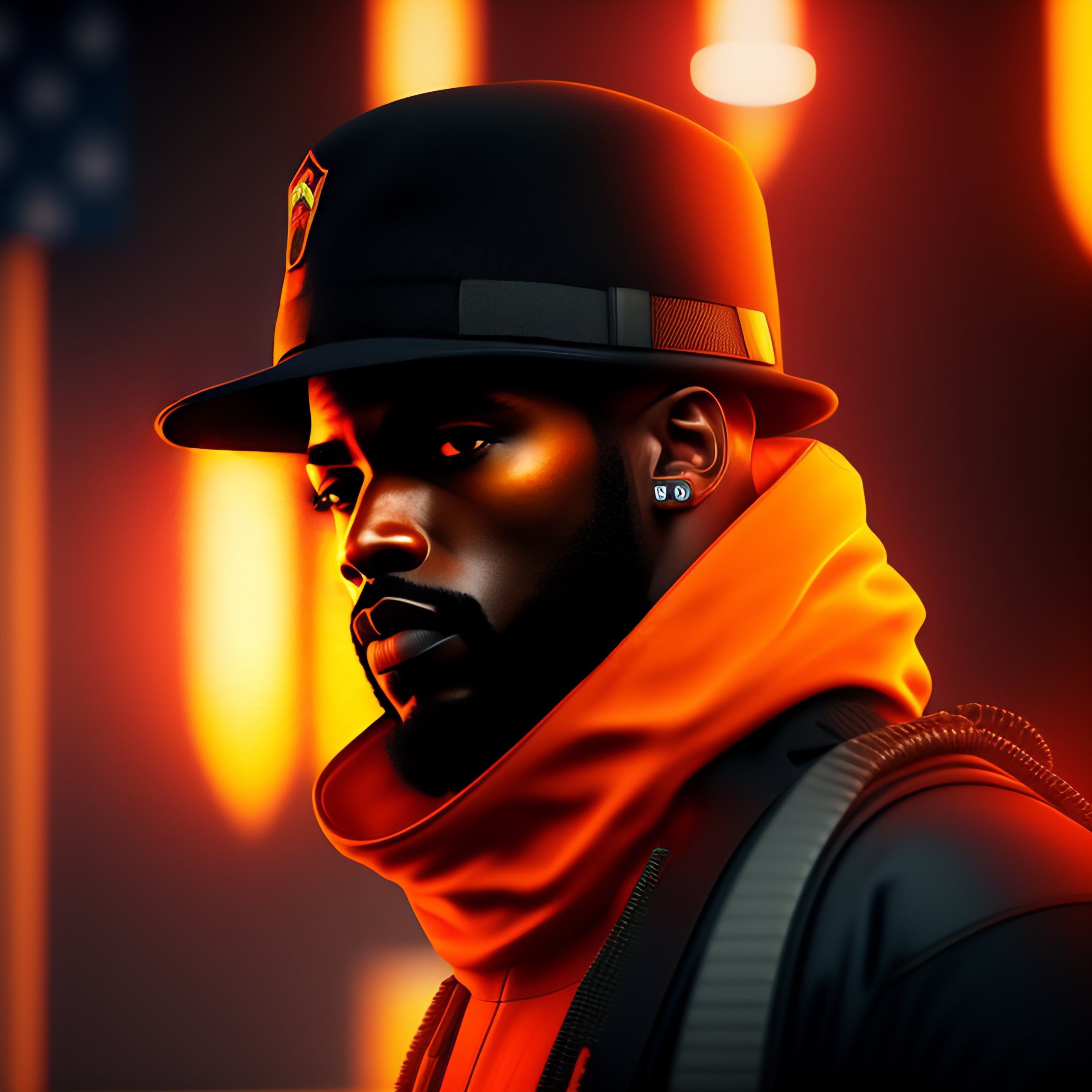 Lexica - CS-GO anti-terrorist black man, police hat, hollographic ...