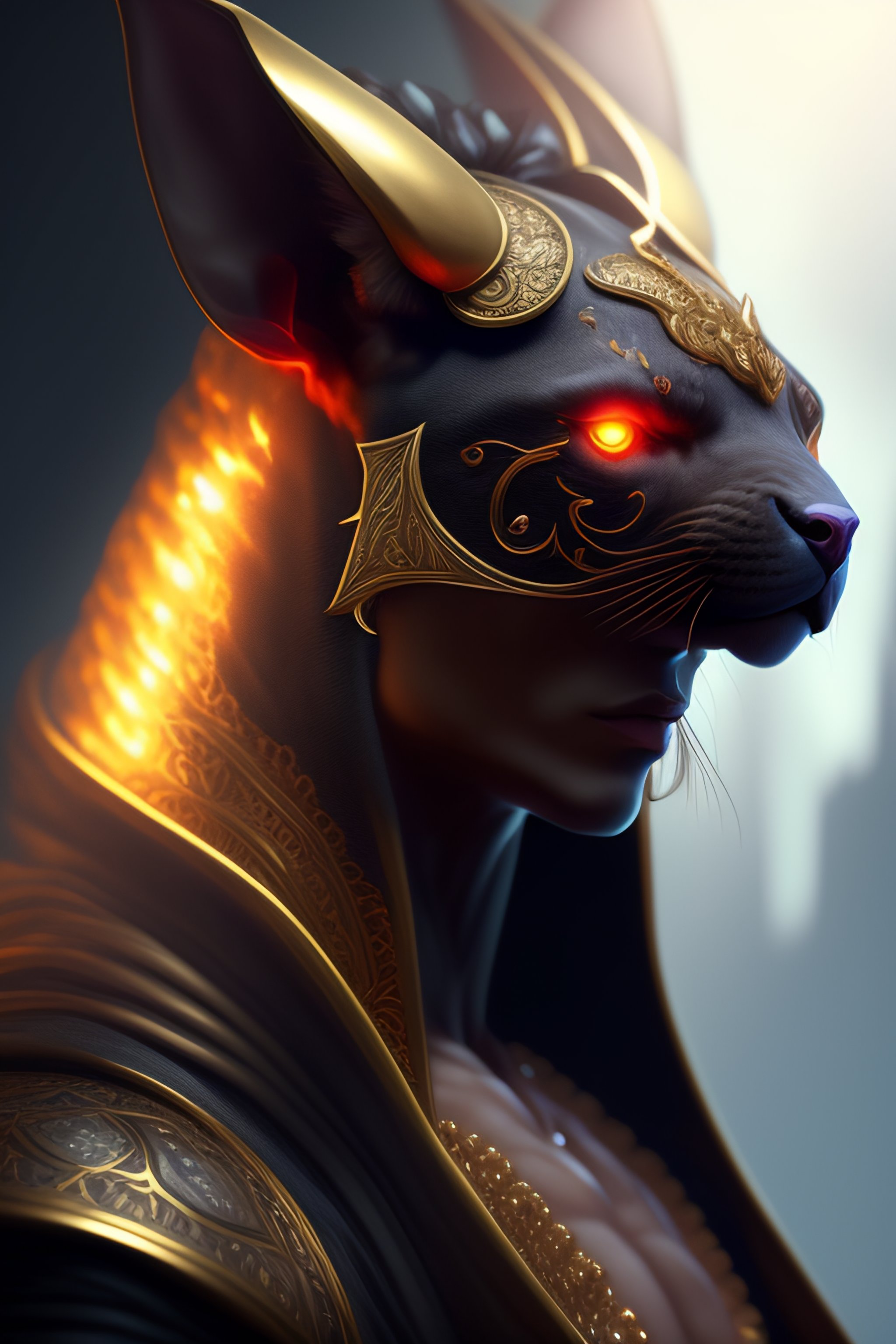 Lexica - Anthropomorphic triangle brain in edgy darkiron pugilist demon ...