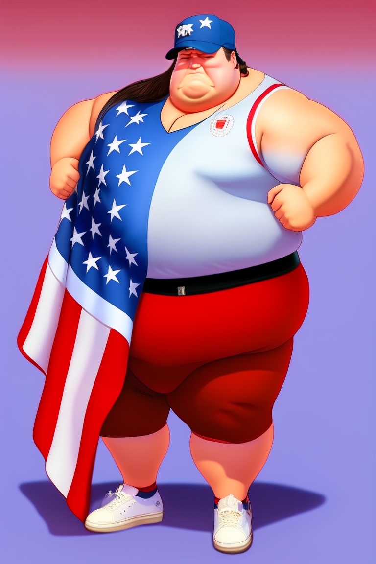 Lexica - The anime character embodying the USA might have a fat really ...