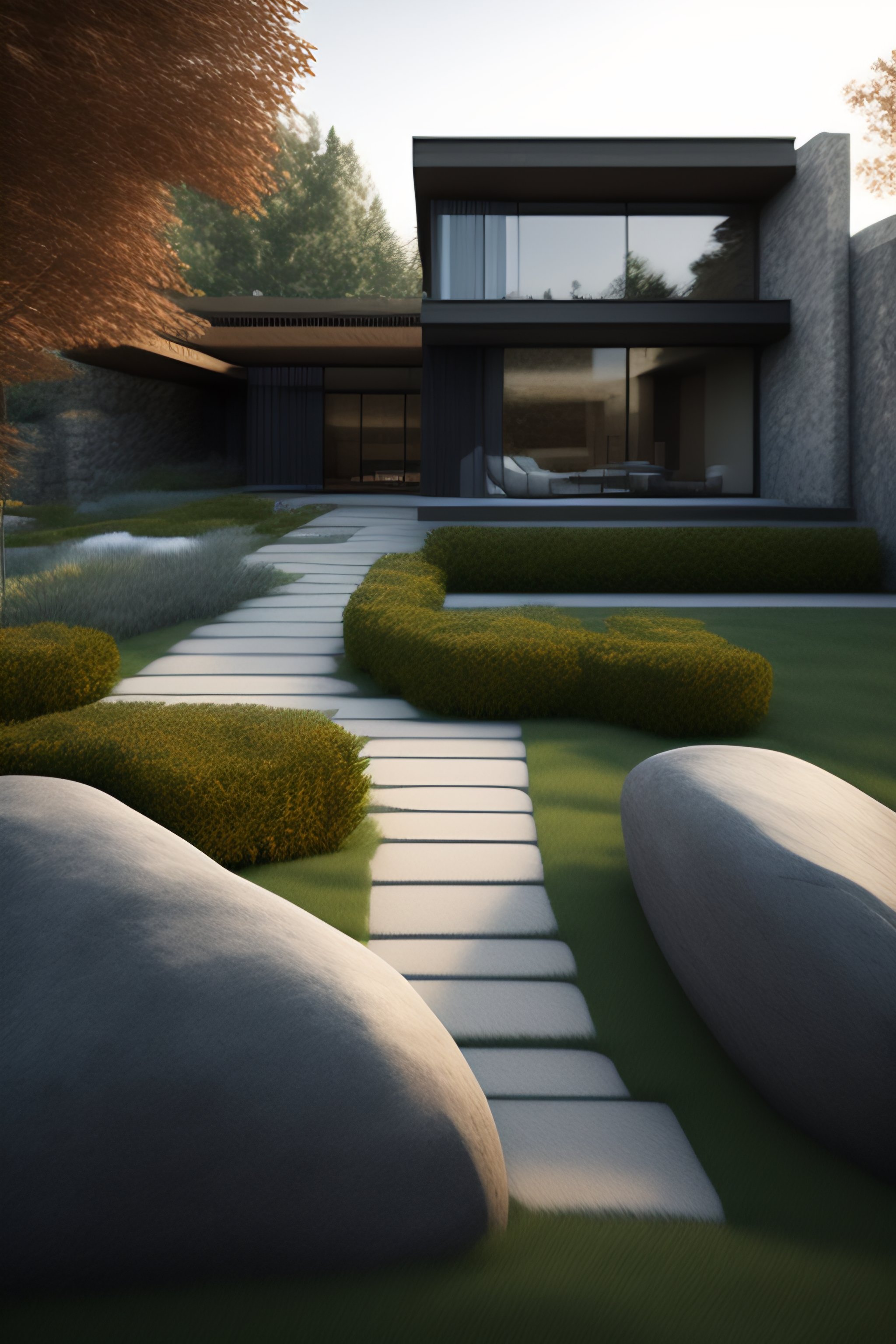 Lexica - The residence features a stunning wall compound with a ...