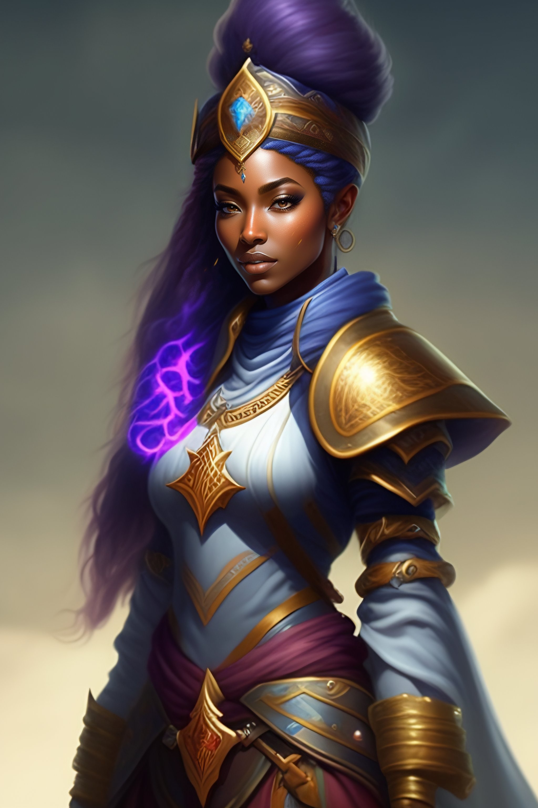 Lexica - Female air genasi cleric, tempest thunder lightning