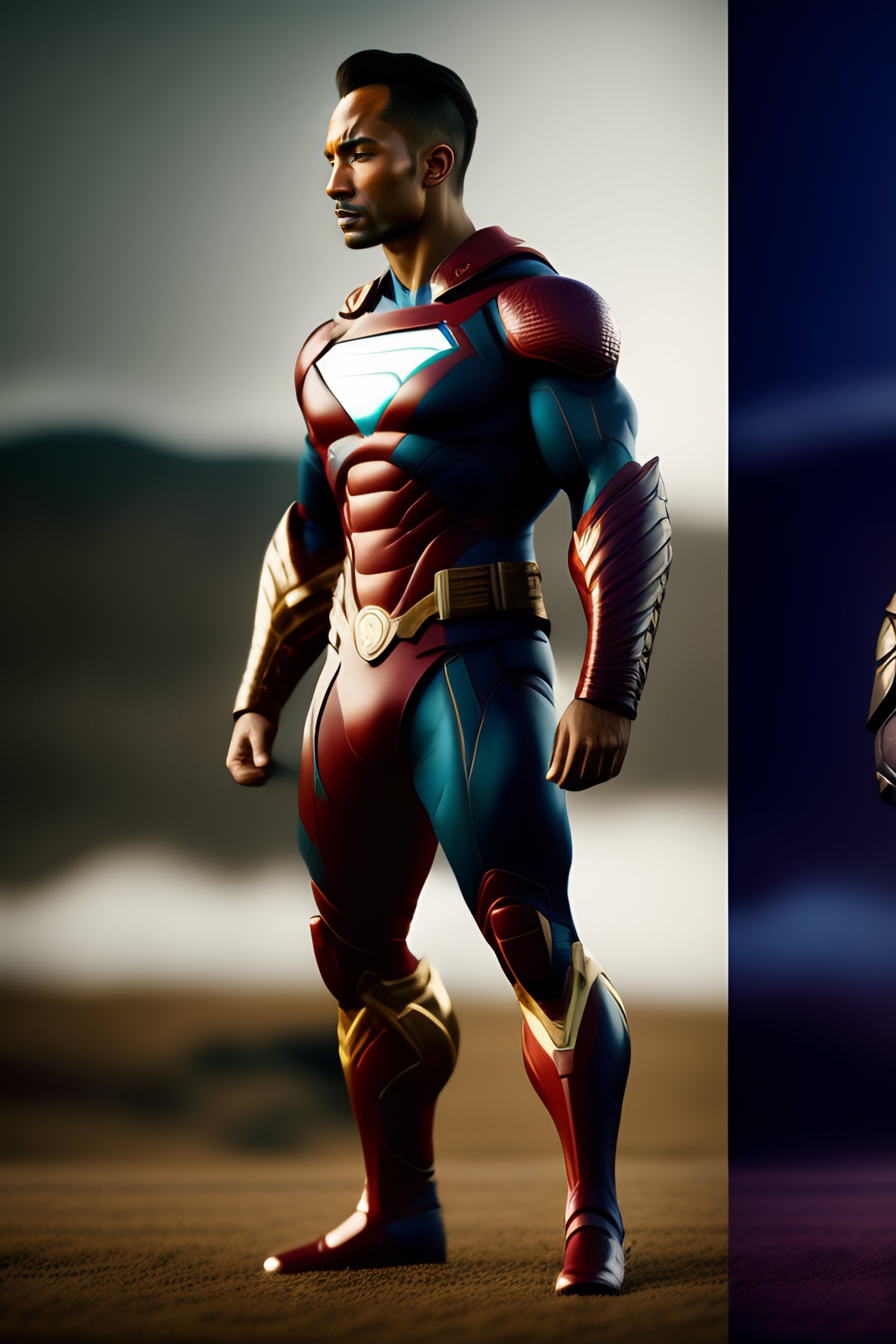 Lexica - VFX movie still frame portrait beautiful DC vs. Marvel hero ...