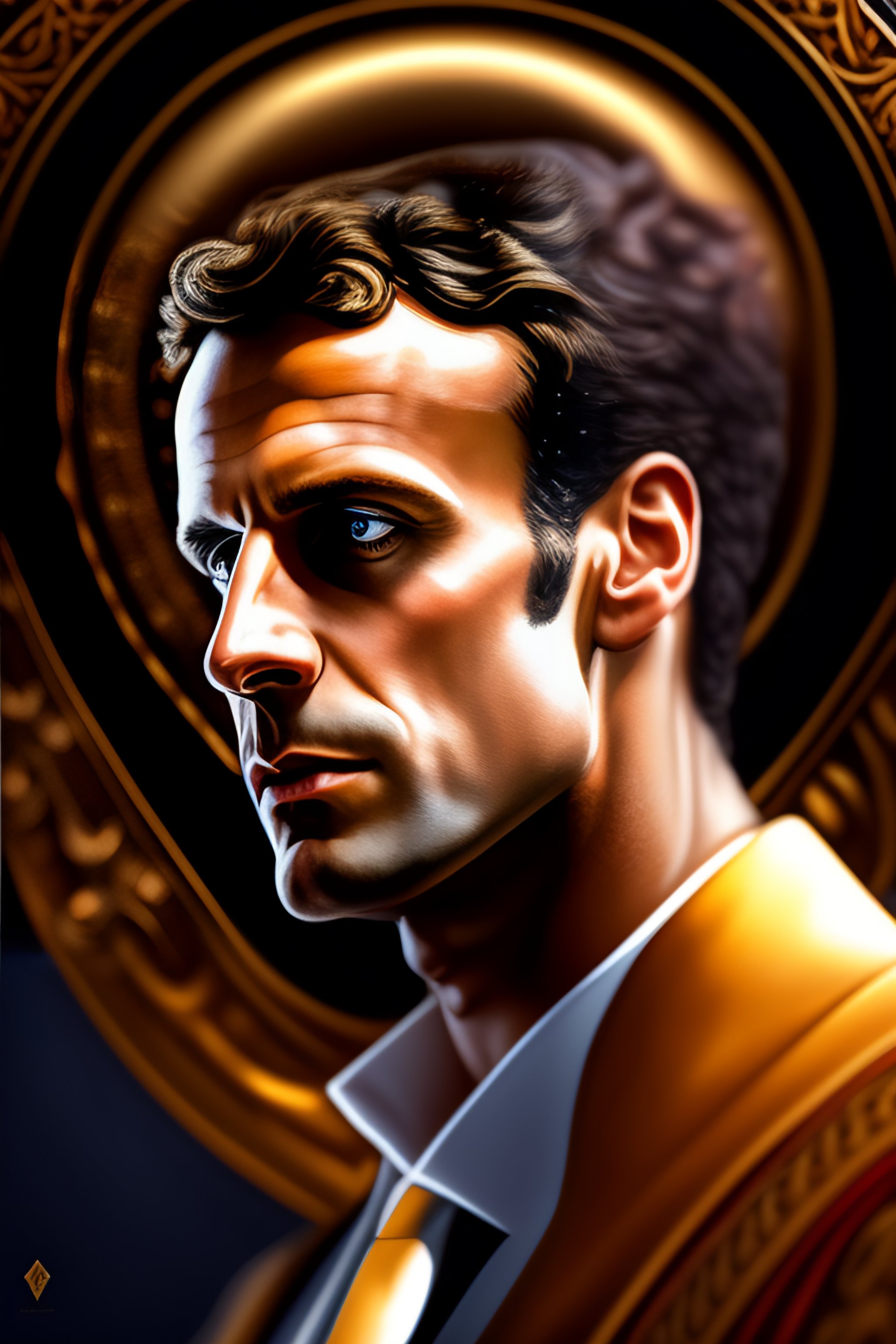 Lexica - Emmanuel macron as god, heaven, portrait, intricate, detailed ...