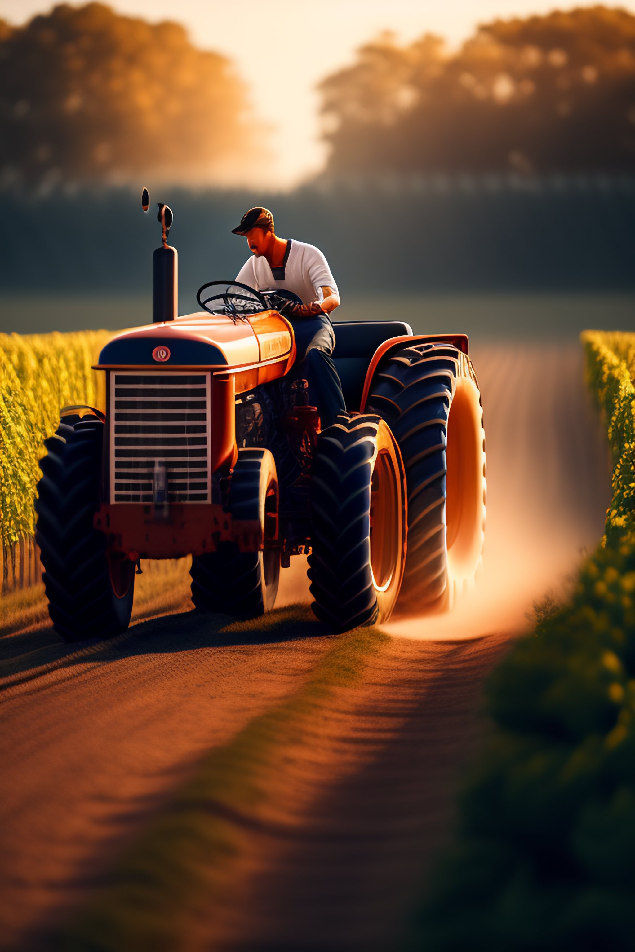 Lexica - A skinny person pulling a tractor by rope, studio lighting ...
