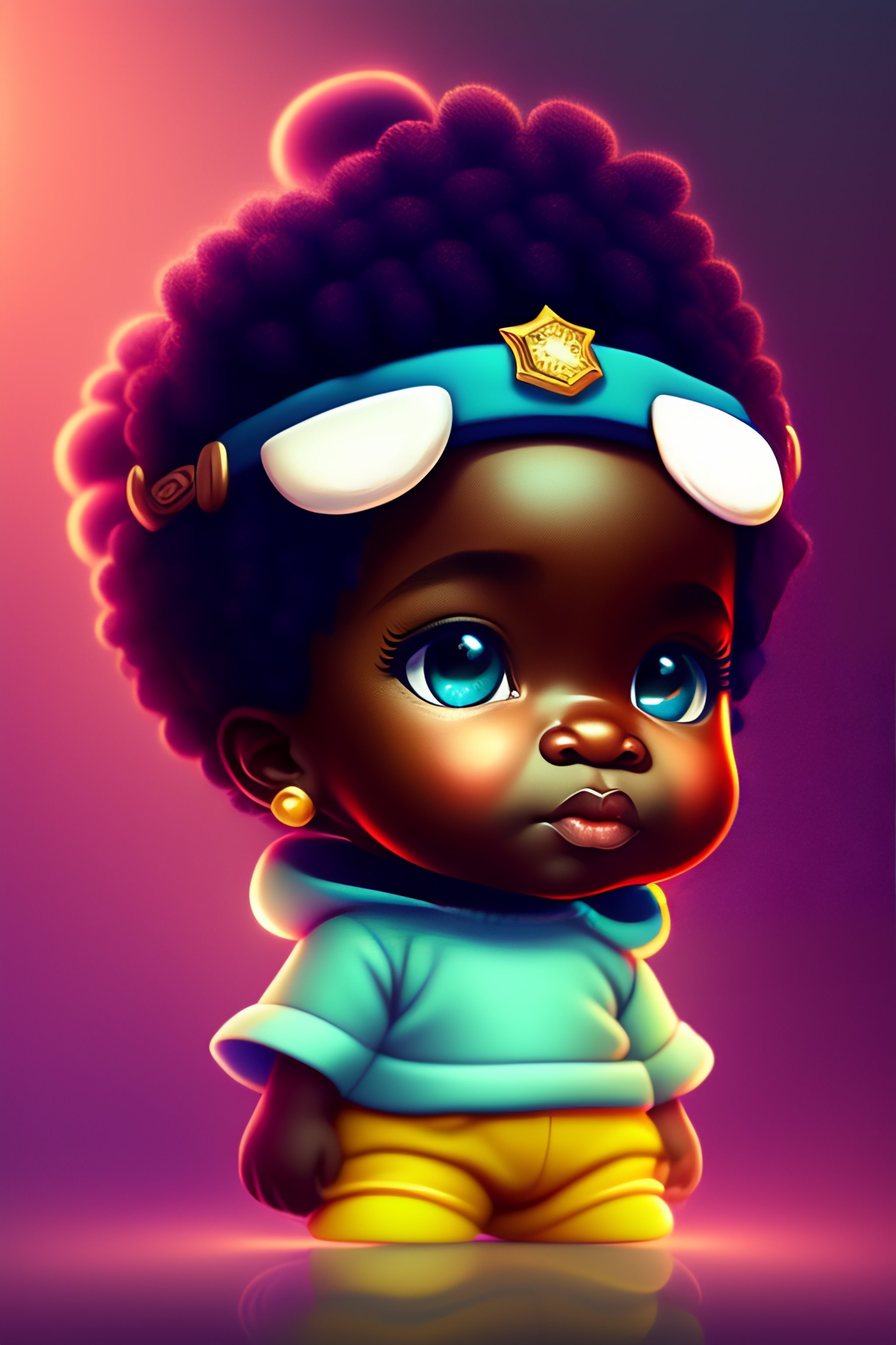 Lexica - Cute and adorable cartoon Burna Boy baby, fantasy, dreamlike ...